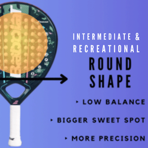 Intermediate and Recreational Padel Rackets - Round Shape - tennisnuts.com