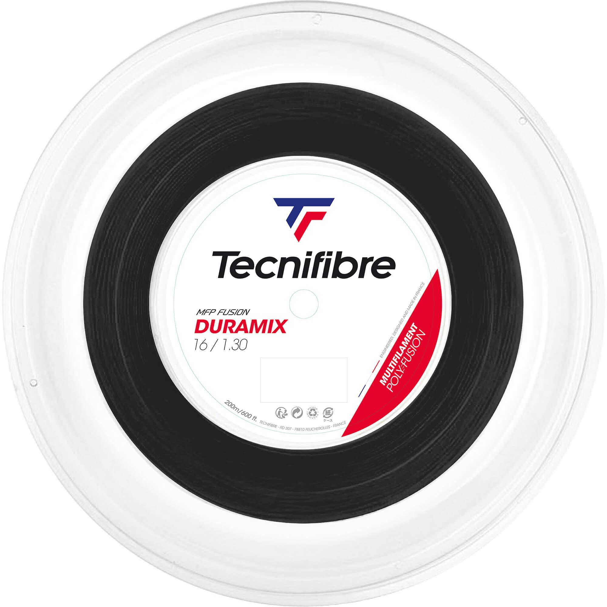 Tecnifibre Duramix 200m Tennis String Reel - Black - Tennisnuts.com