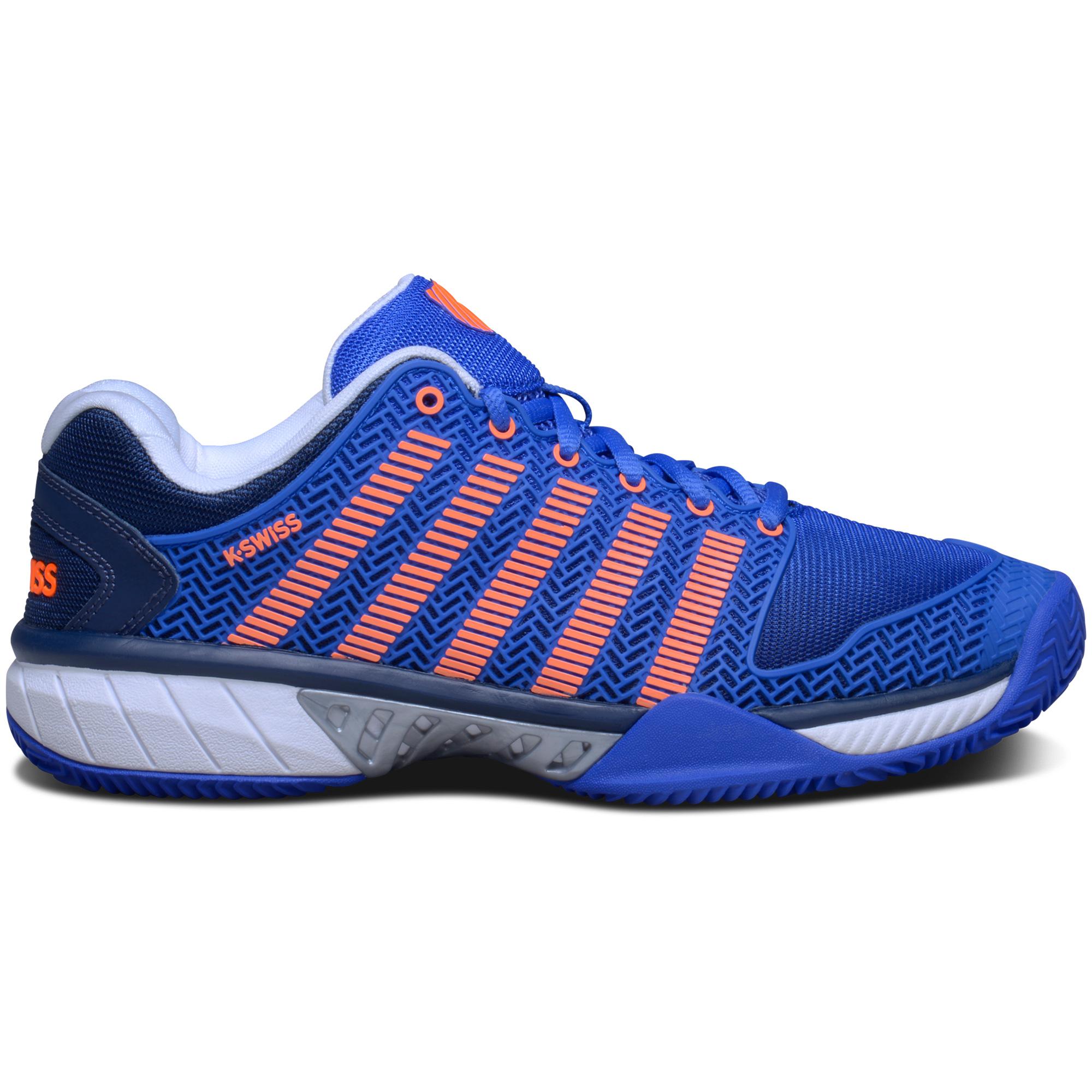 K-Swiss Mens Hypercourt Express Tennis Shoes - Blue/Orange - Tennisnuts.com