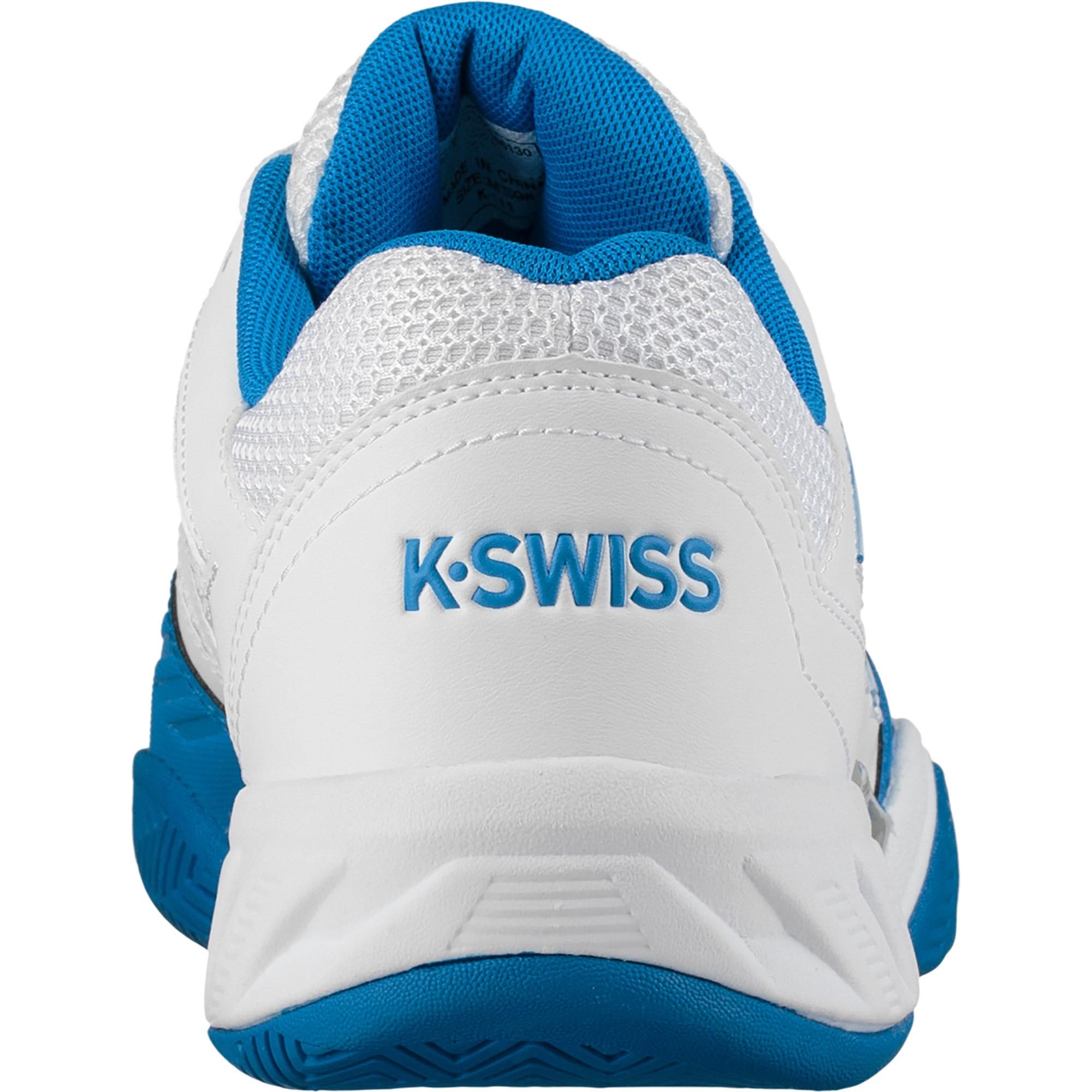 K-Swiss Mens BigShot Light 3 Tennis Shoes - White/Brilliant Blue ...