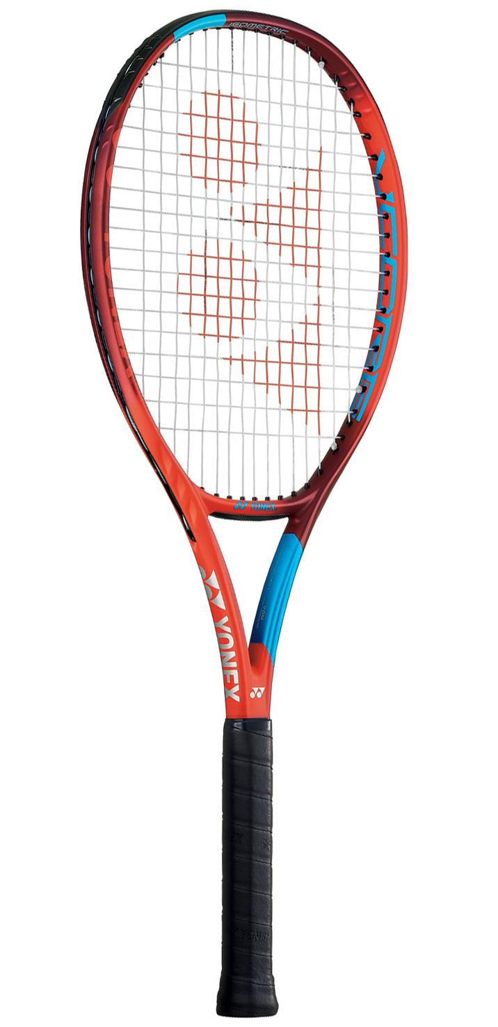 Yonex VCore 25 Inch Junior Tennis Racket - Tango Red - Tennisnuts.com