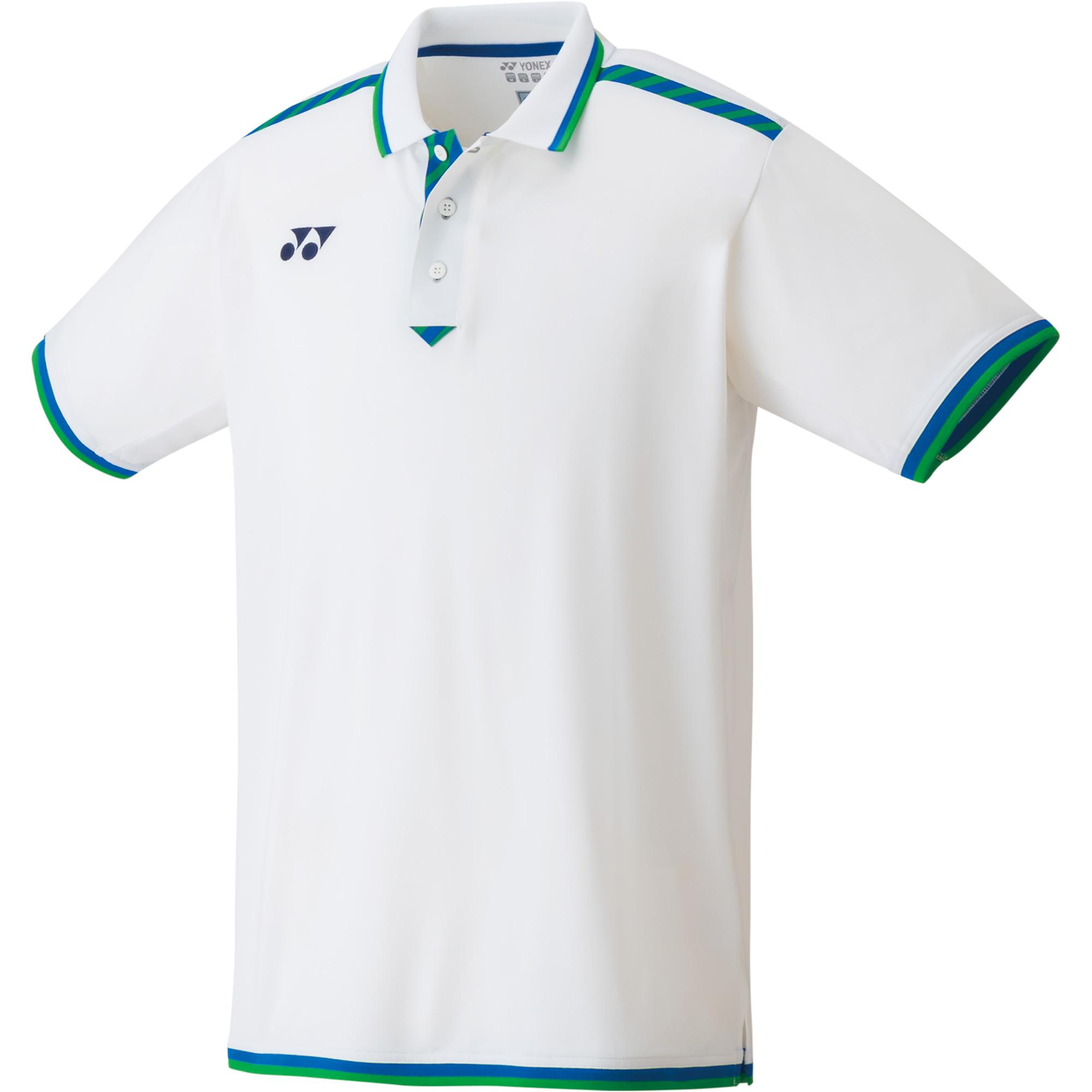 Yonex Mens 10250EX Polo Shirt - White/Green - Tennisnuts.com