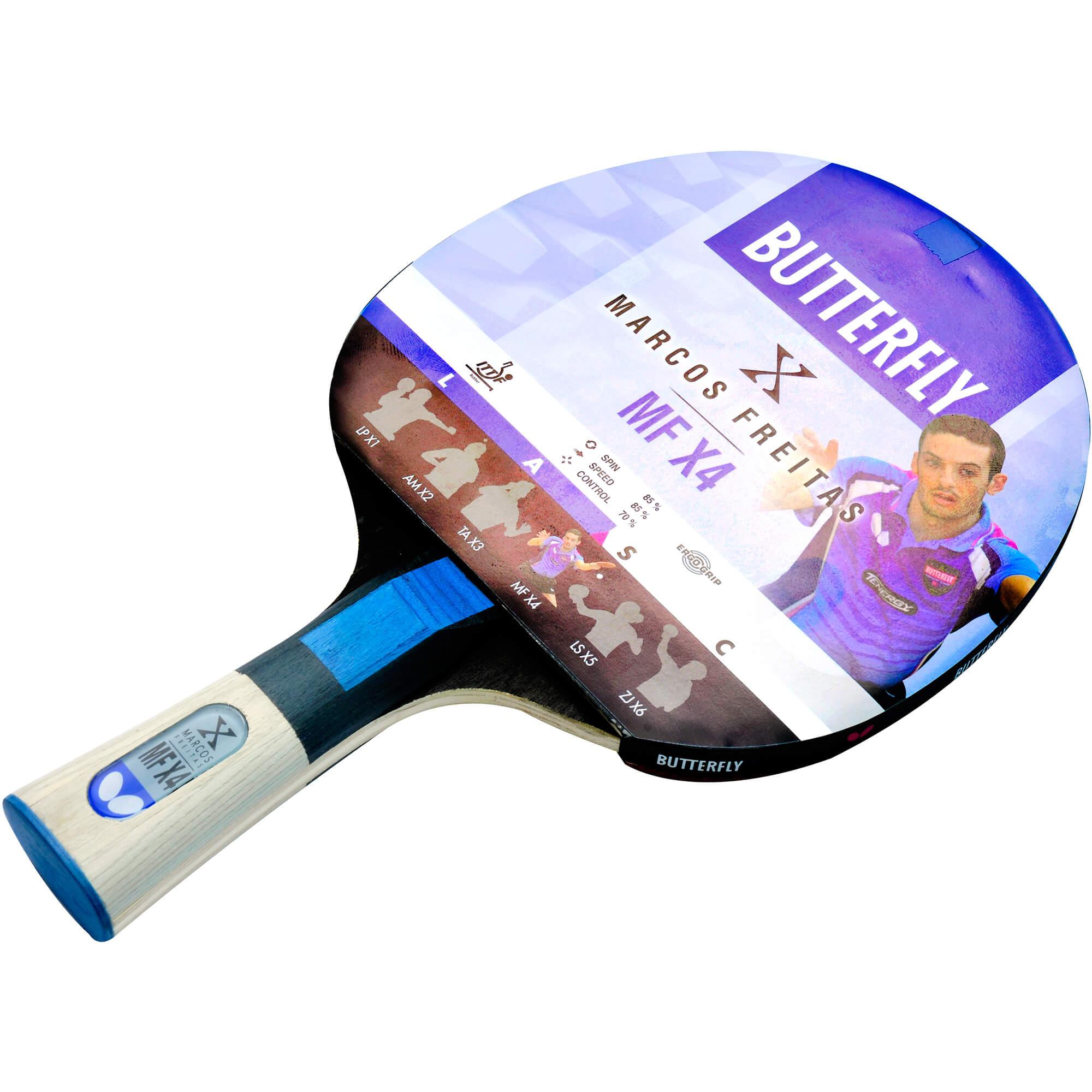 Butterfly Marcos Freitas MFX4 1.8mm Ergo Table Tennis Bat - Tennisnuts.com