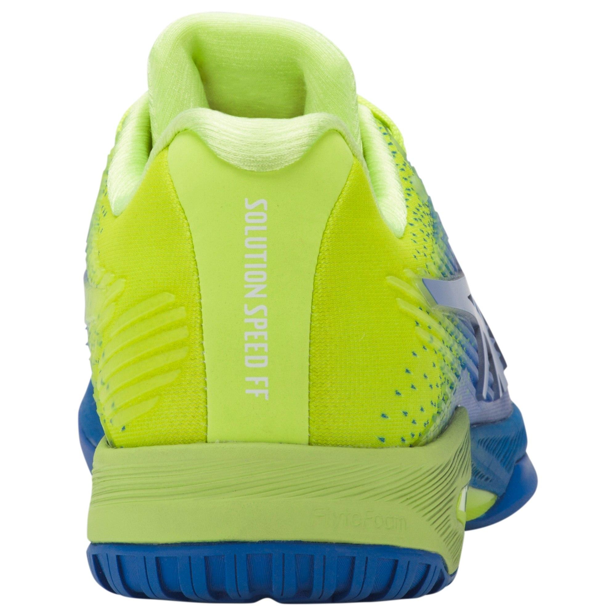 Asics Mens Solution Speed FF Limited Edition Tennis Shoes - Blue/Yellow ...