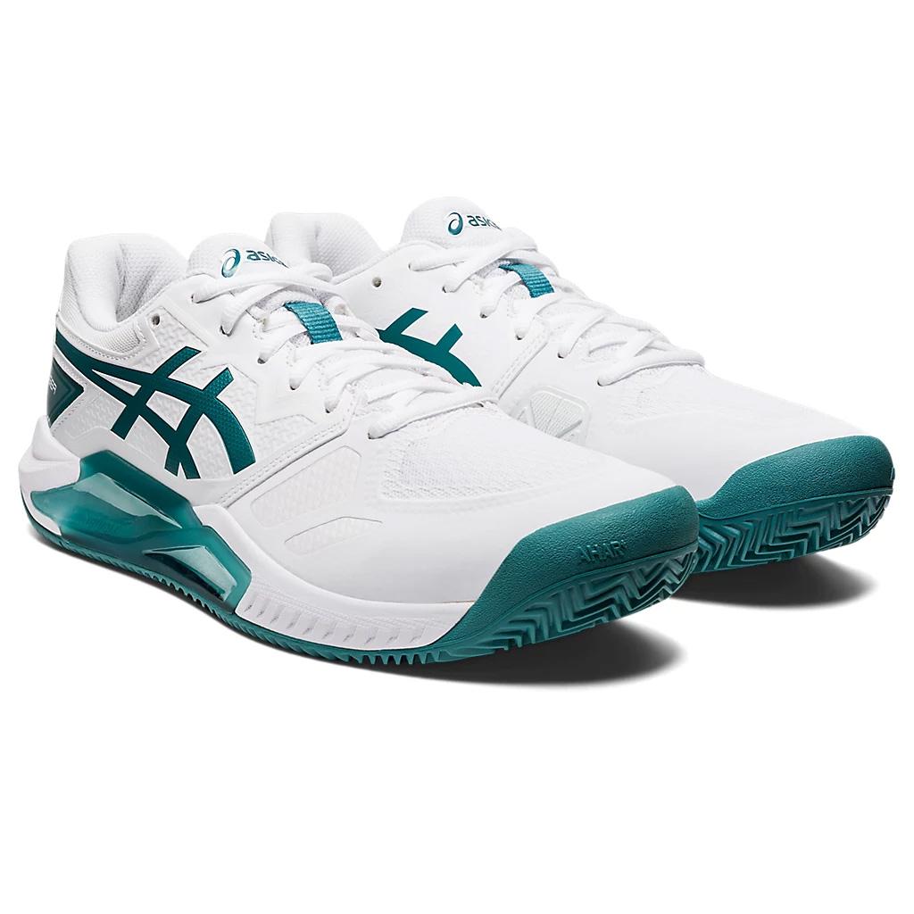 Asics Mens Gel-Challenger 13 Clay Tennis Shoes - White/Velvet Pine ...