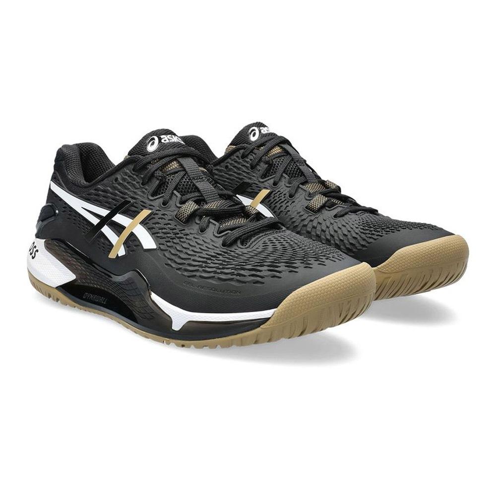 Asics x Hugo Boss Mens GEL-Resolution 9 Tennis Shoes - Black/Camel ...