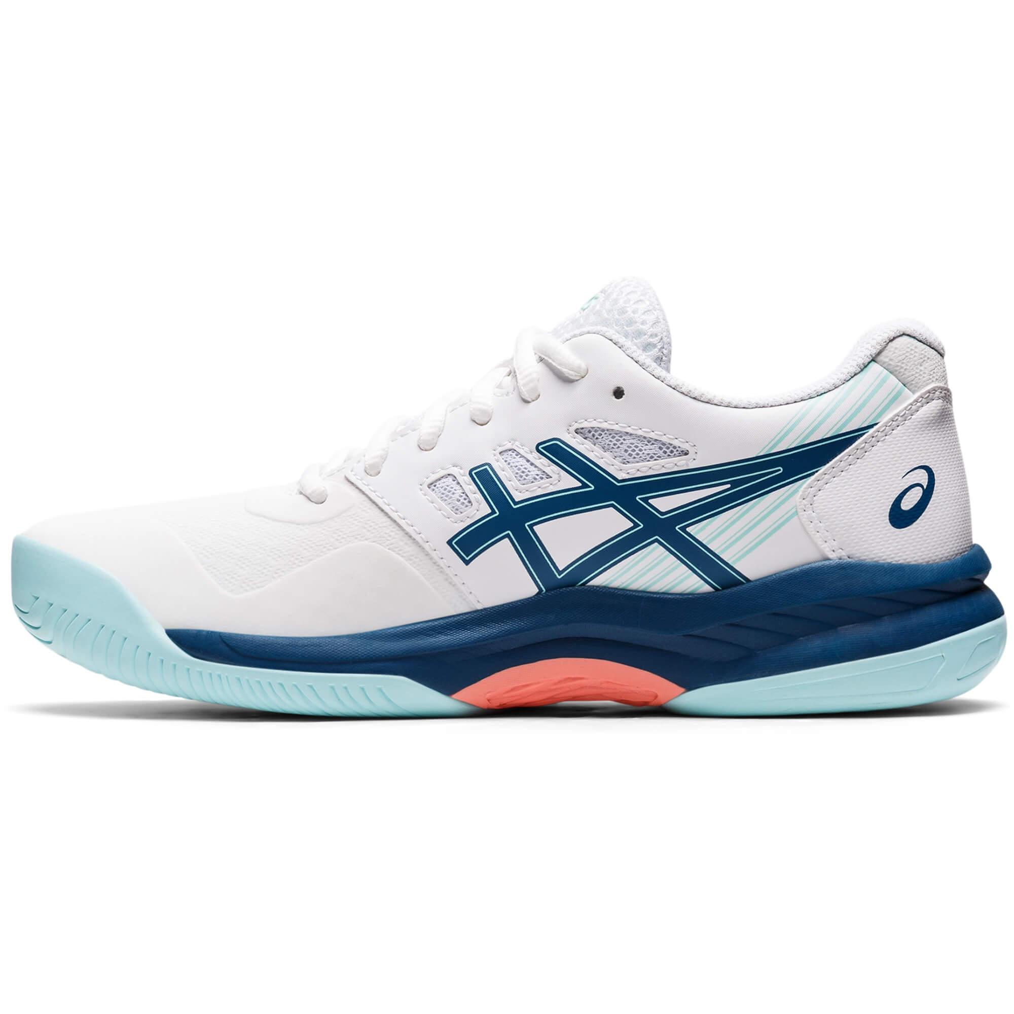 Asics Womens GEL-Game 8 Omni/Clay Tennis Shoes - White/Blue ...