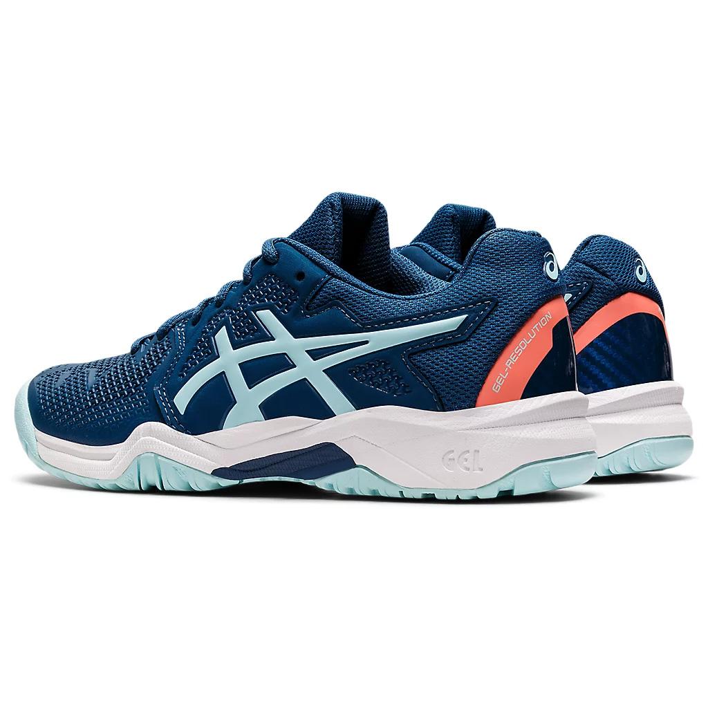 Asics Kids GEL-Resolution 8 GS Tennis Shoes - Light Indigo/Clear Blue ...