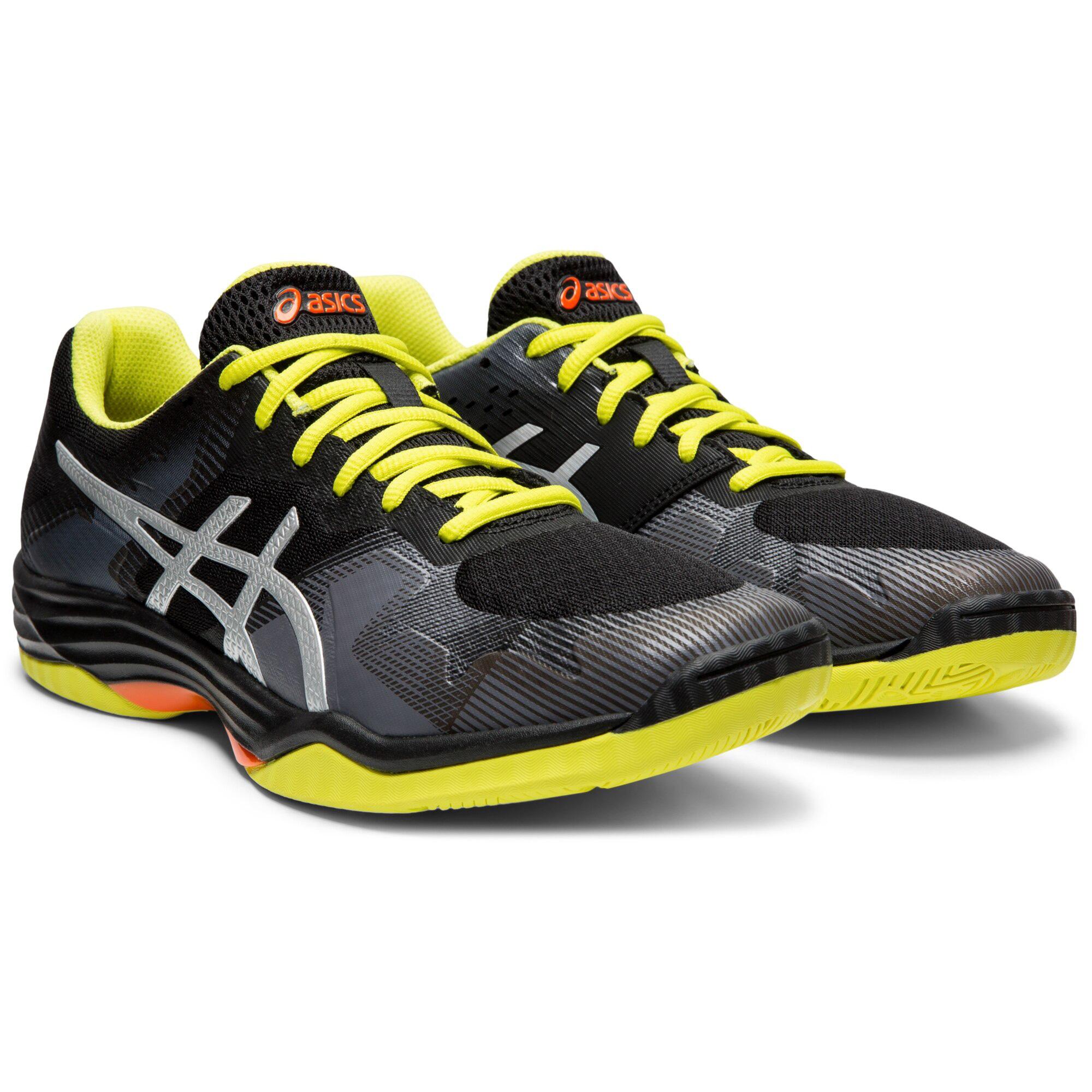 Asics Mens GEL-Tactic Indoor Court Shoes - Black/Silver - Tennisnuts.com
