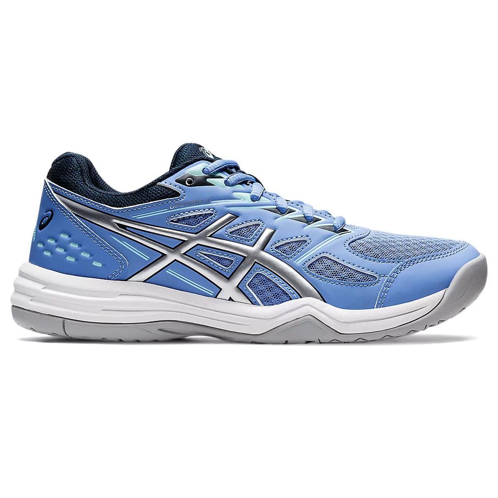 Asics Womens Upcourt 4 Indoor Court Shoes - Periwinkle Blue/Pure Silver - Tennisnuts.com