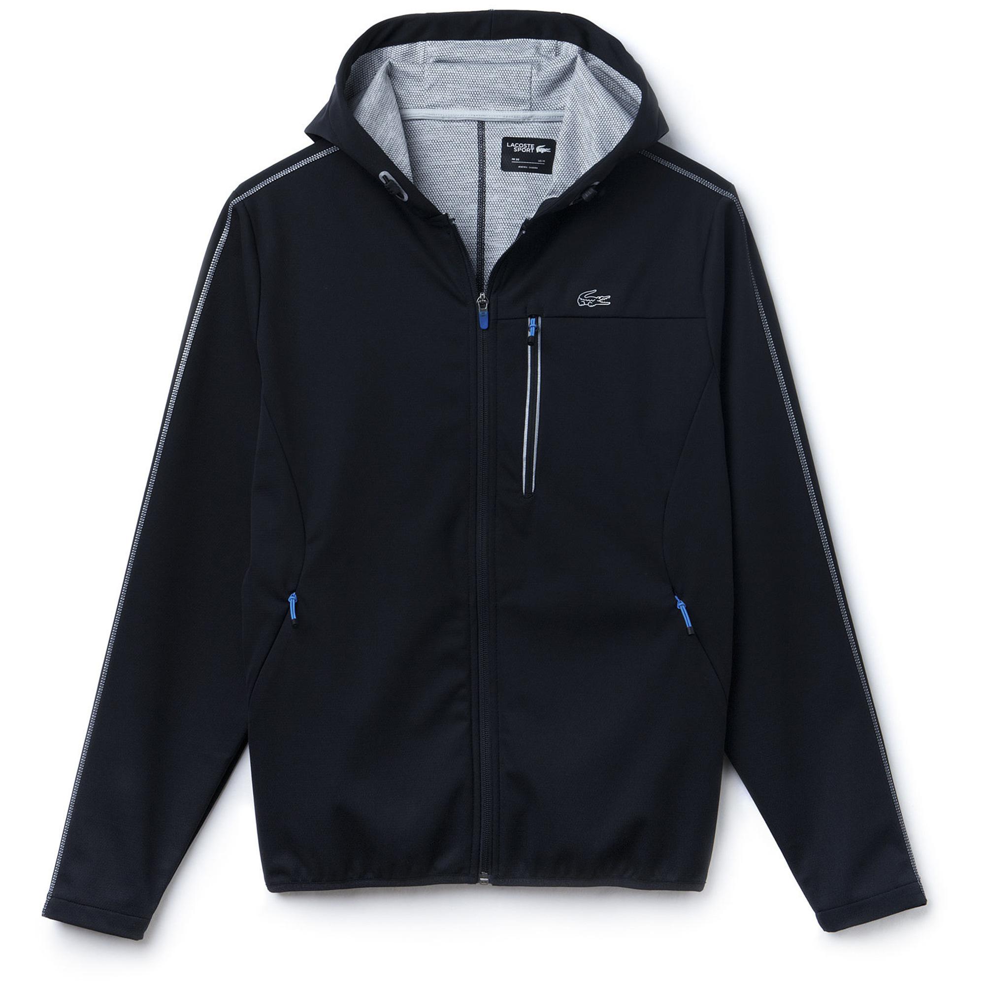 Lacoste Sport Mens Technical Tennis Jacket - Black - Tennisnuts.com