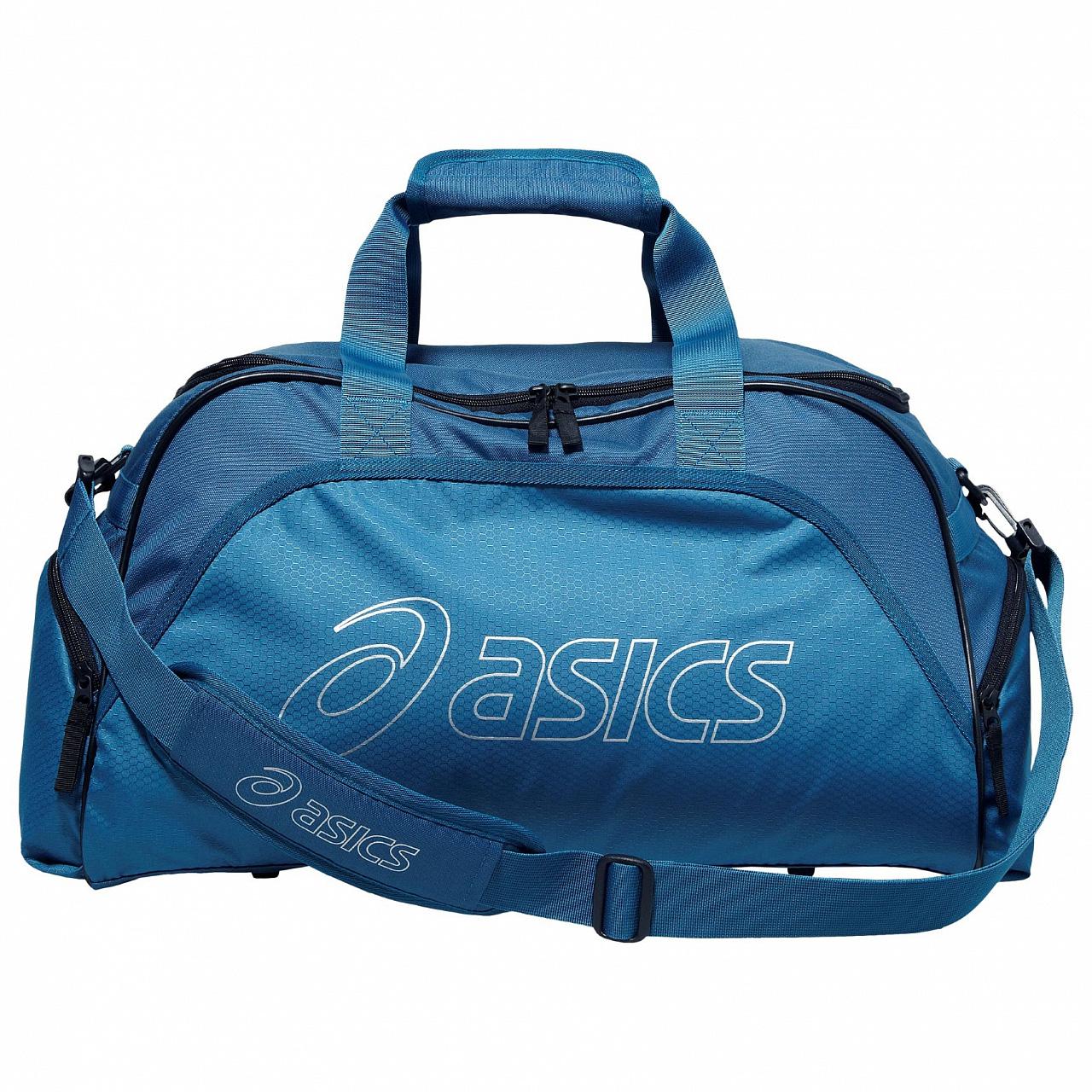 Asics Medium Duffel Bag - Mosaic Blue/Silver - Tennisnuts.com