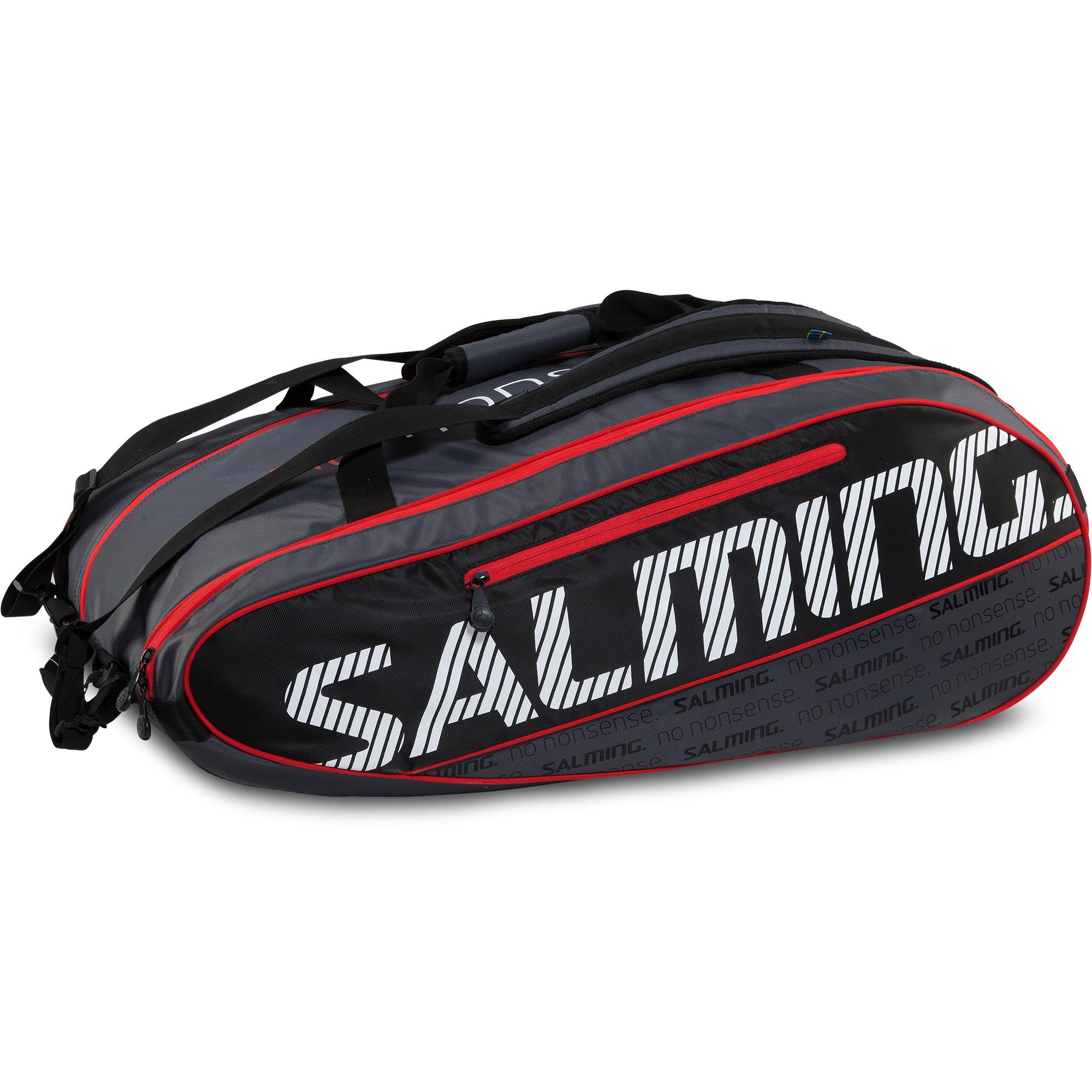 Salming Pro Tour 12 Racket Bag - Black/Red - Tennisnuts.com