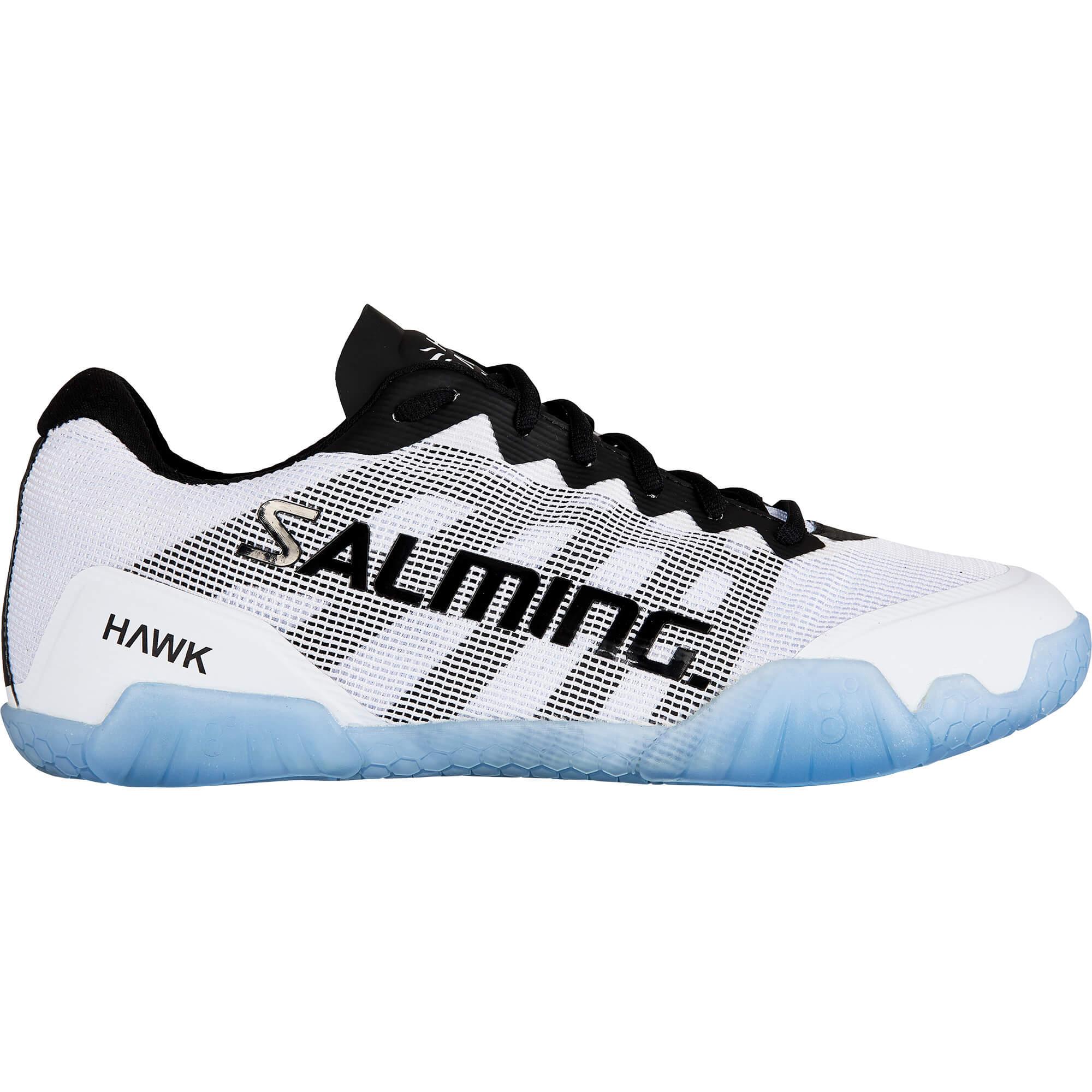 Salming Mens Hawk Indoor Court Shoes - White/Black - Tennisnuts.com