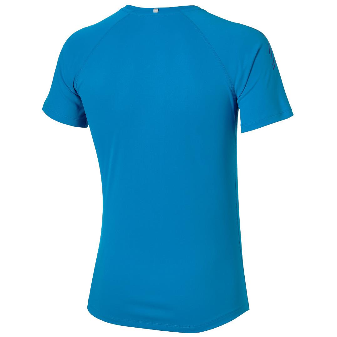 Asics Mens Stripe Short Sleeve Running Top - Blue - Tennisnuts.com