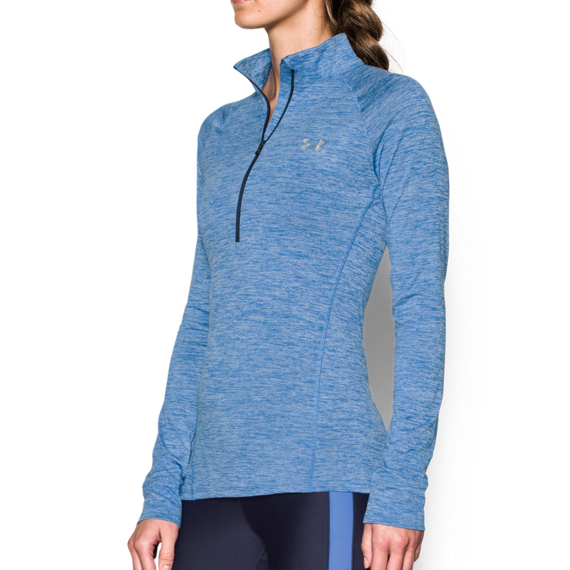 Under Armour Womens Tech 1/2 Zip Top - Mediterranean Blue - Tennisnuts.com
