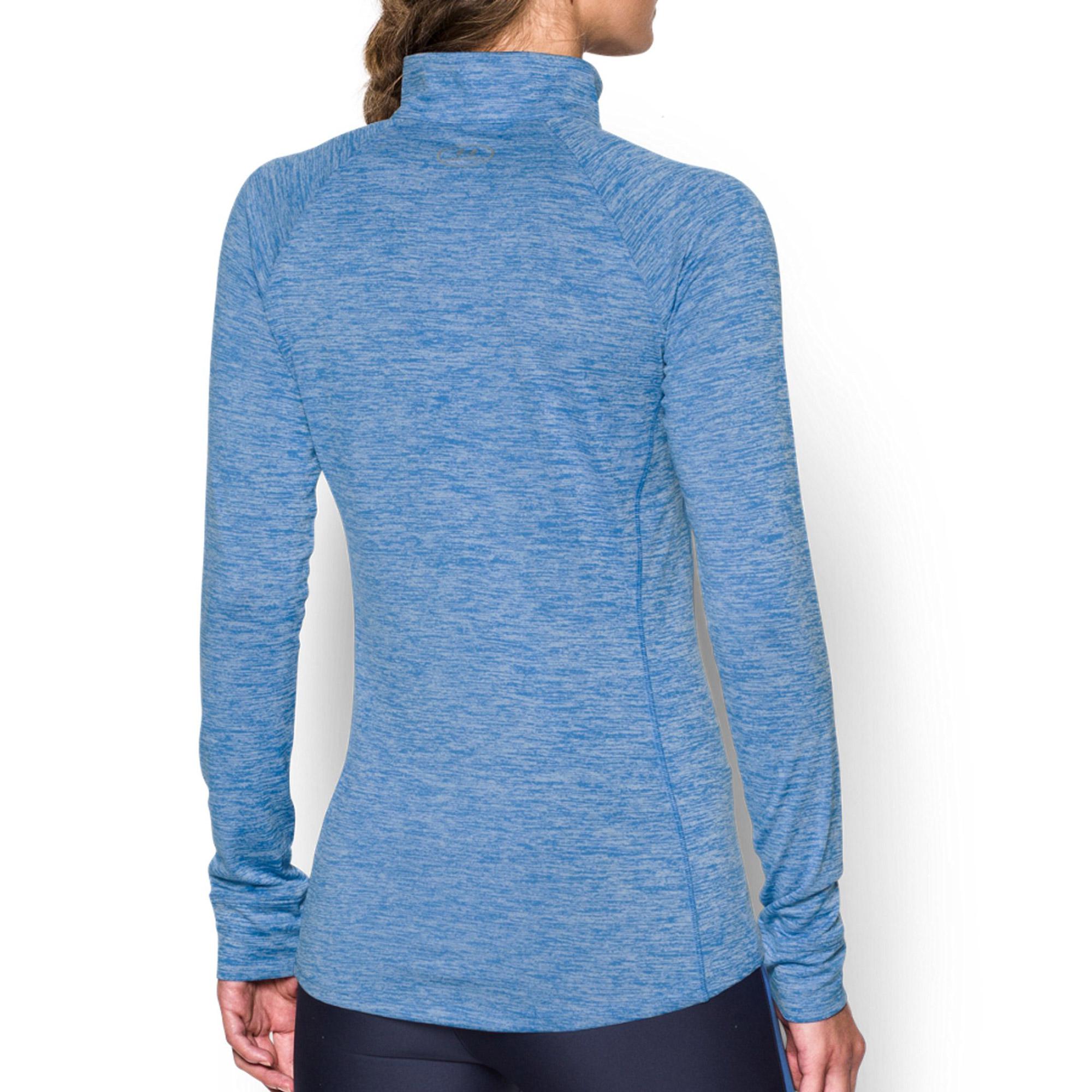 Under Armour Womens Tech 1/2 Zip Top - Mediterranean Blue - Tennisnuts.com