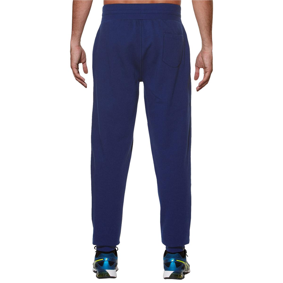 Asics Mens Graphic Brushed Cuff Track Pant - Indigo Blue - Tennisnuts.com