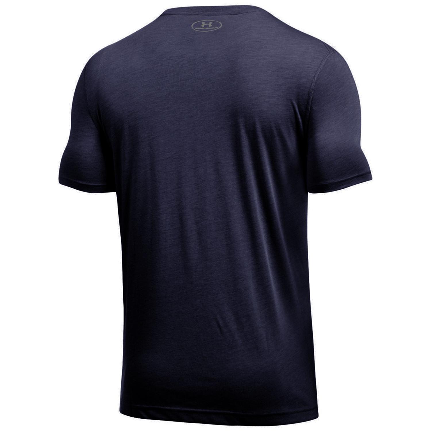 Under Armour Mens Fitted Threadborne Tee - Midnight Navy - Tennisnuts.com