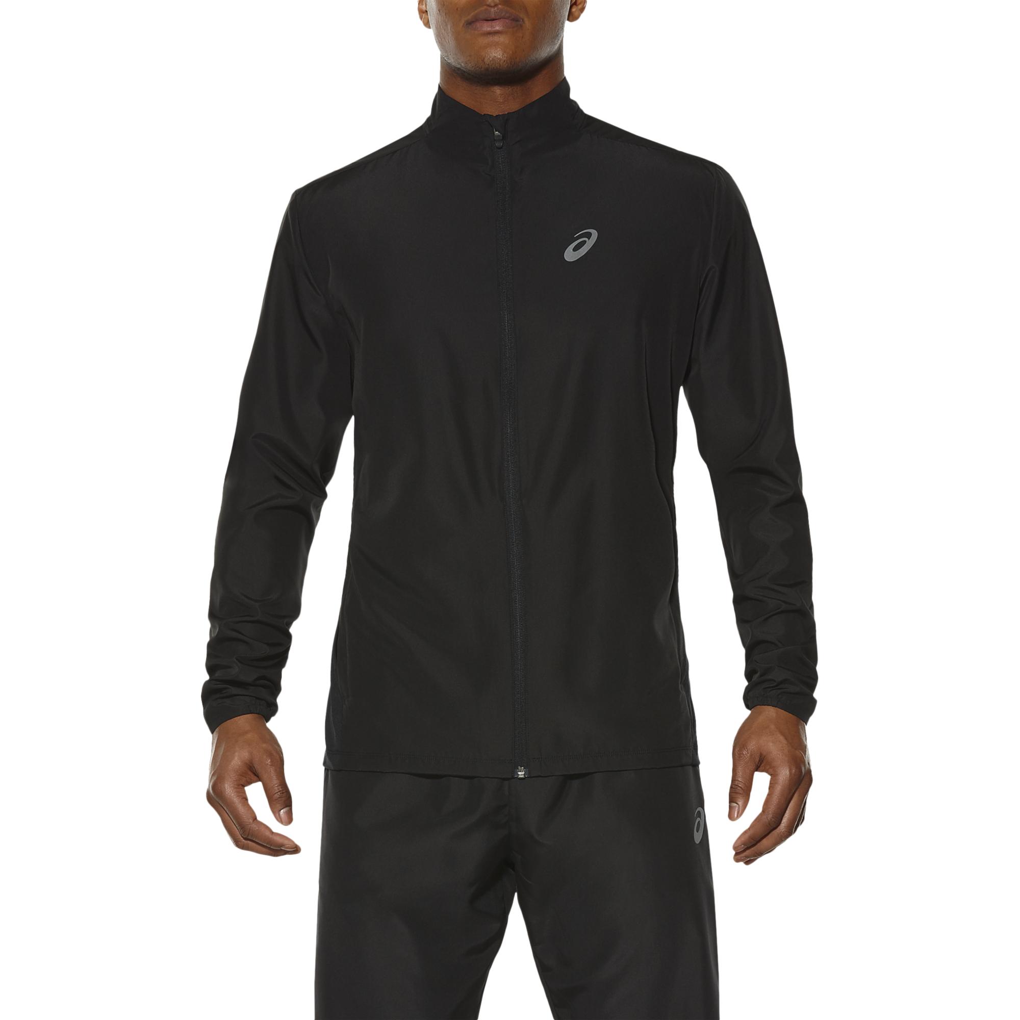 Asics Mens Woven Running Jacket - Black - Tennisnuts.com