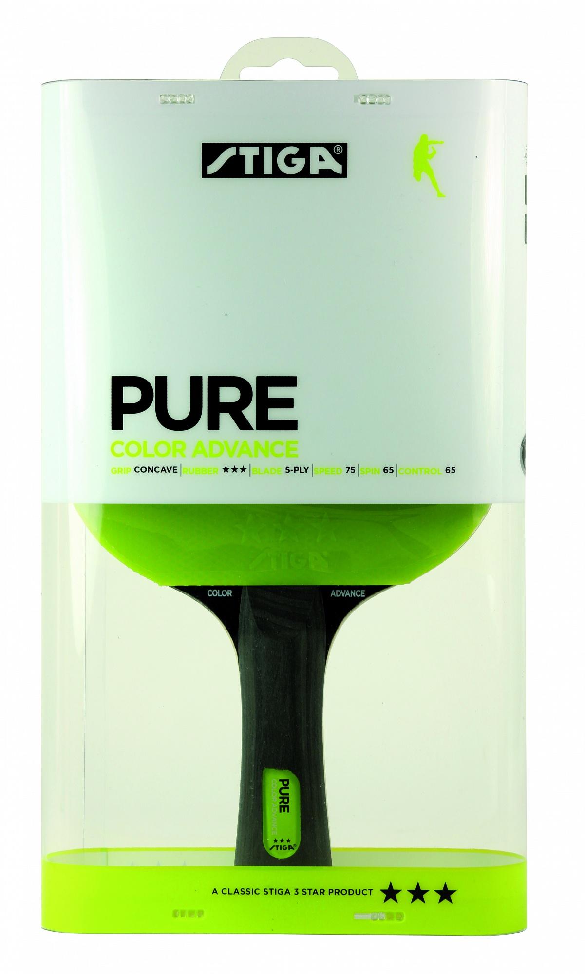Stiga Pure 3-Star Table Tennis Bat - 4 Colours - Tennisnuts.com