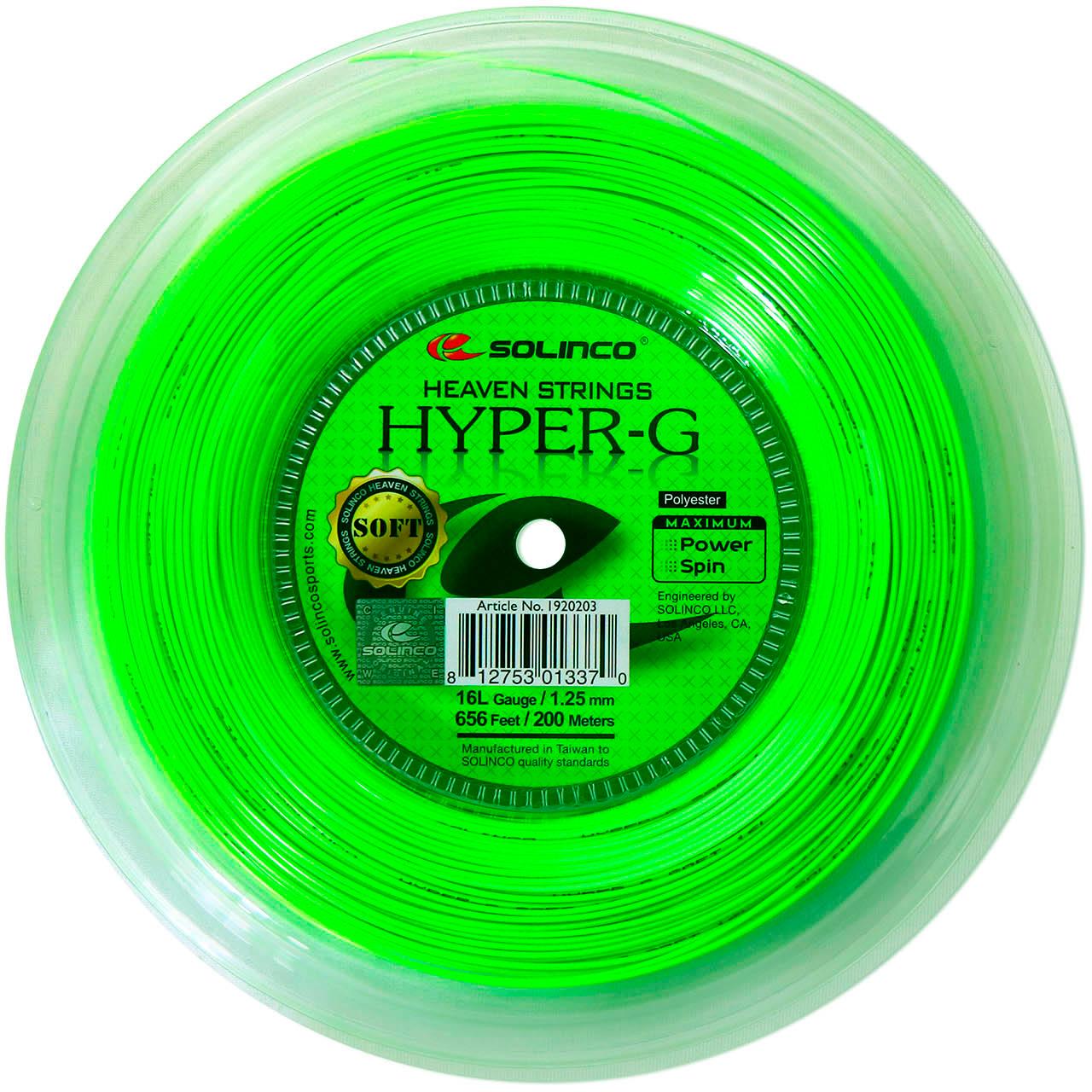 Solinco Hyper G 200m Tennis String Reel - Green - Tennisnuts.com