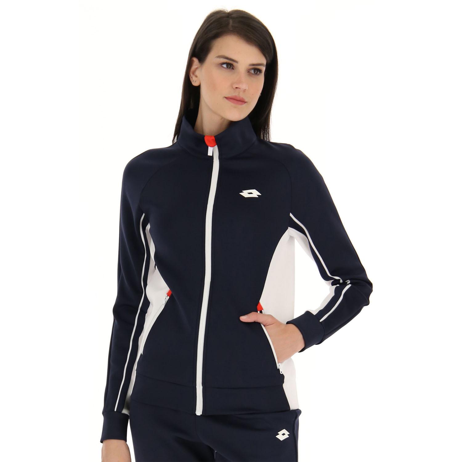 Lotto Womens Squadra II Jacket - Navy/White - Tennisnuts.com