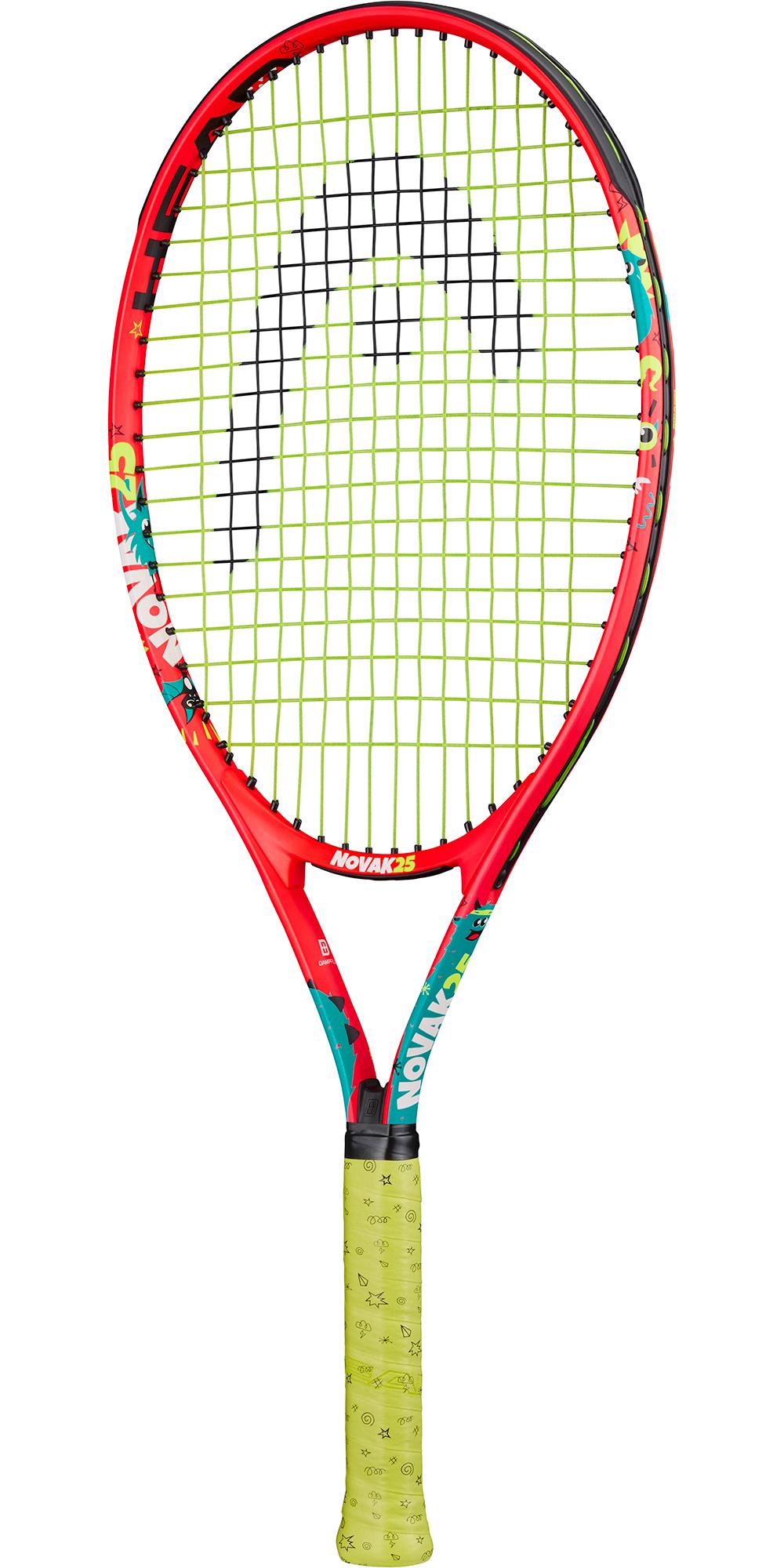 Head Novak 25 Inch Junior Aluminium Tennis Racket - Red - Tennisnuts.com