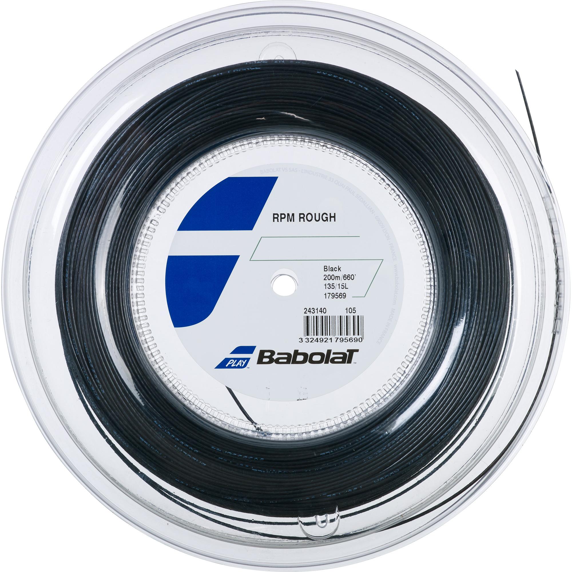 Babolat RPM Rough 200m Tennis String Reel - Black - Tennisnuts.com