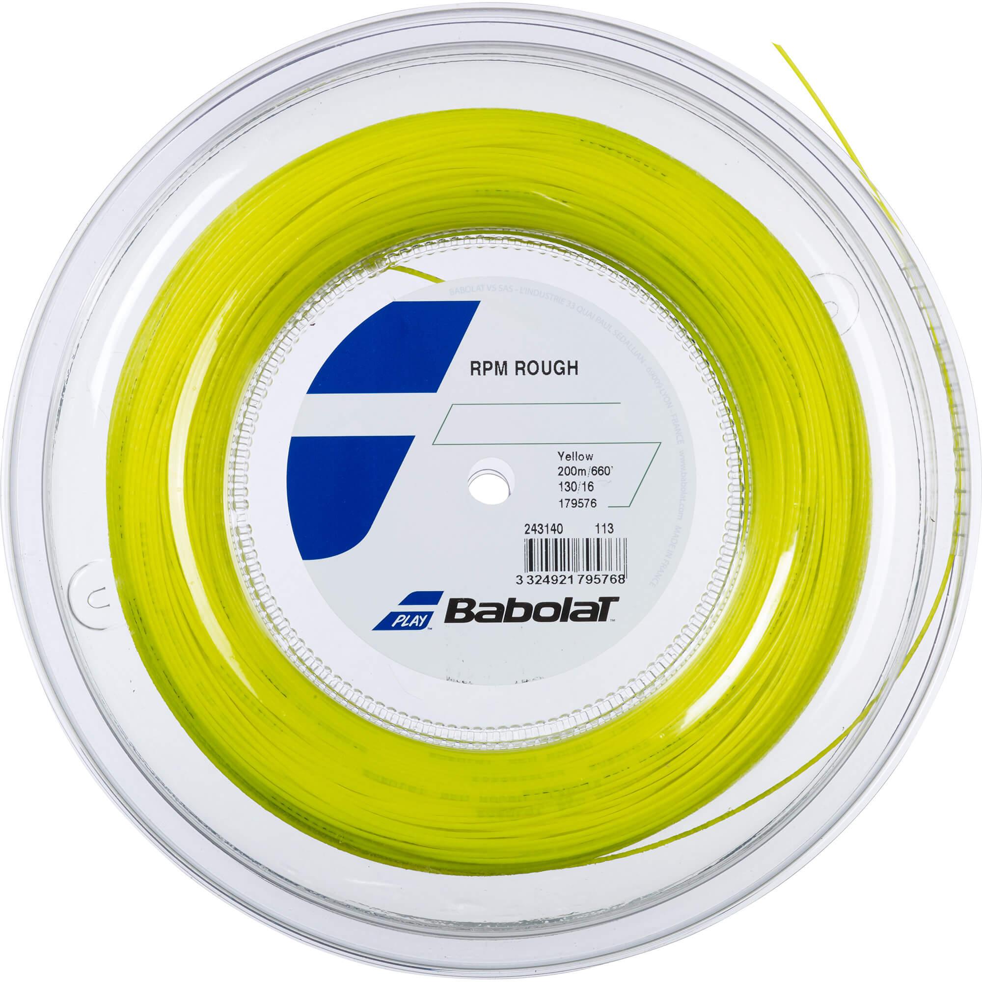 Babolat RPM Rough 200m Tennis String Reel - Yellow - Tennisnuts.com