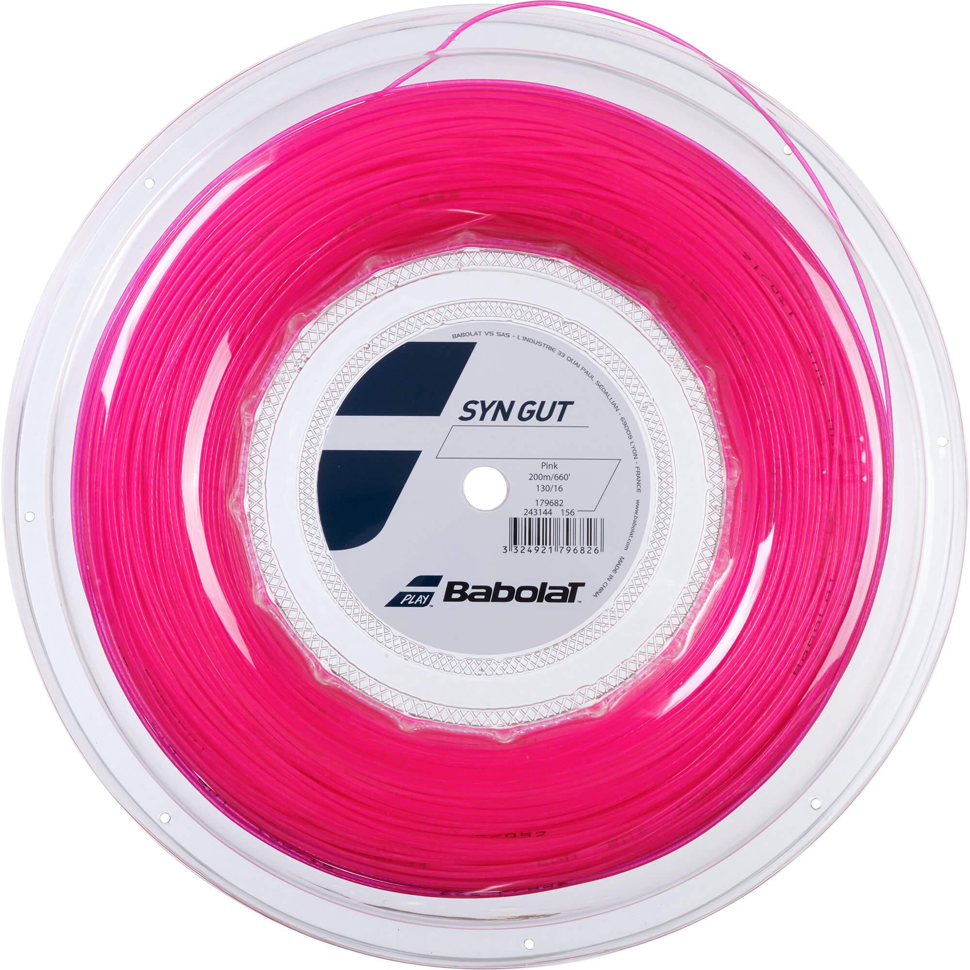 Babolat Syn Gut 200m Tennis String Reel - Pink - Tennisnuts.com