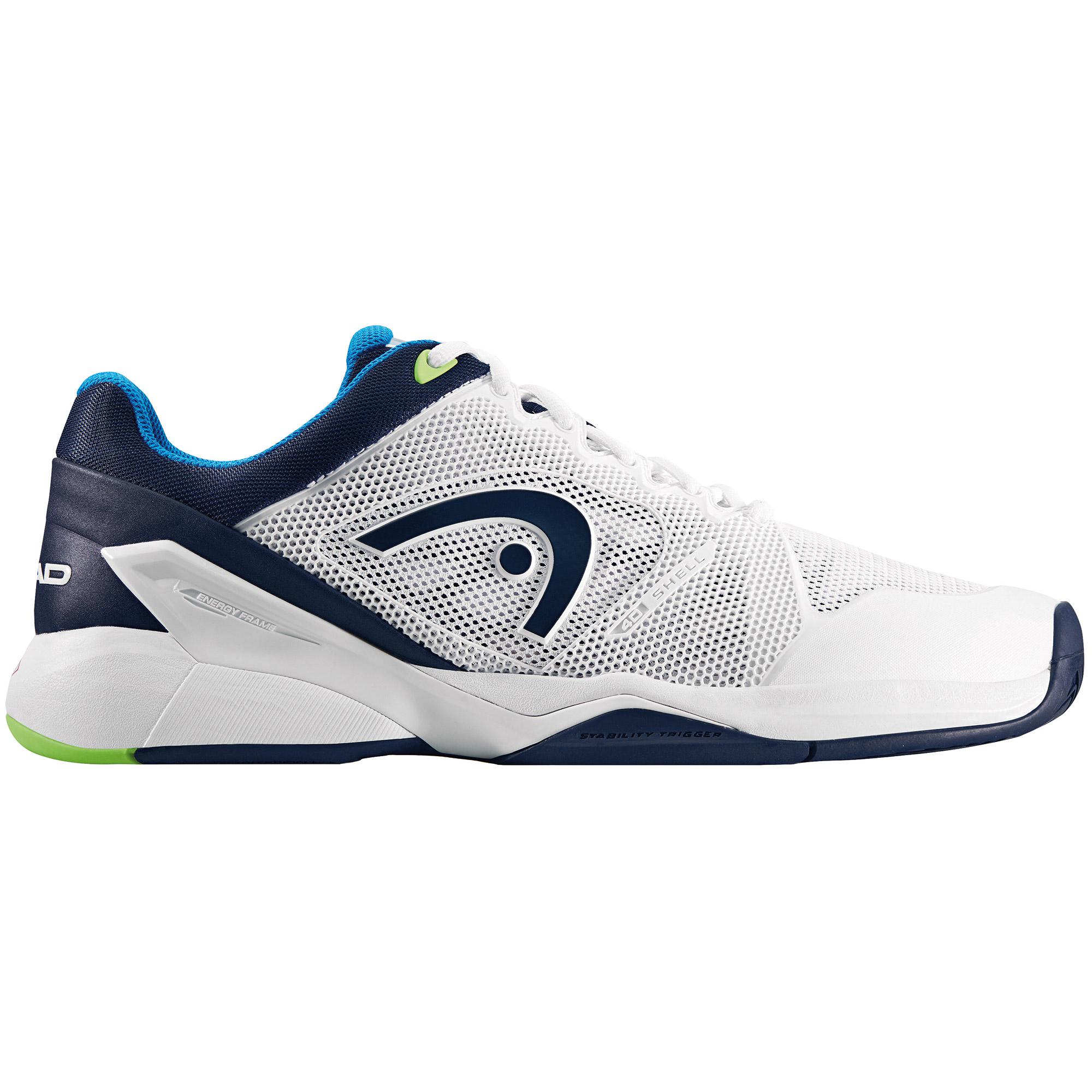 Head Mens Revolt Pro 2.0 Tennis Shoes - White/Blue - Tennisnuts.com