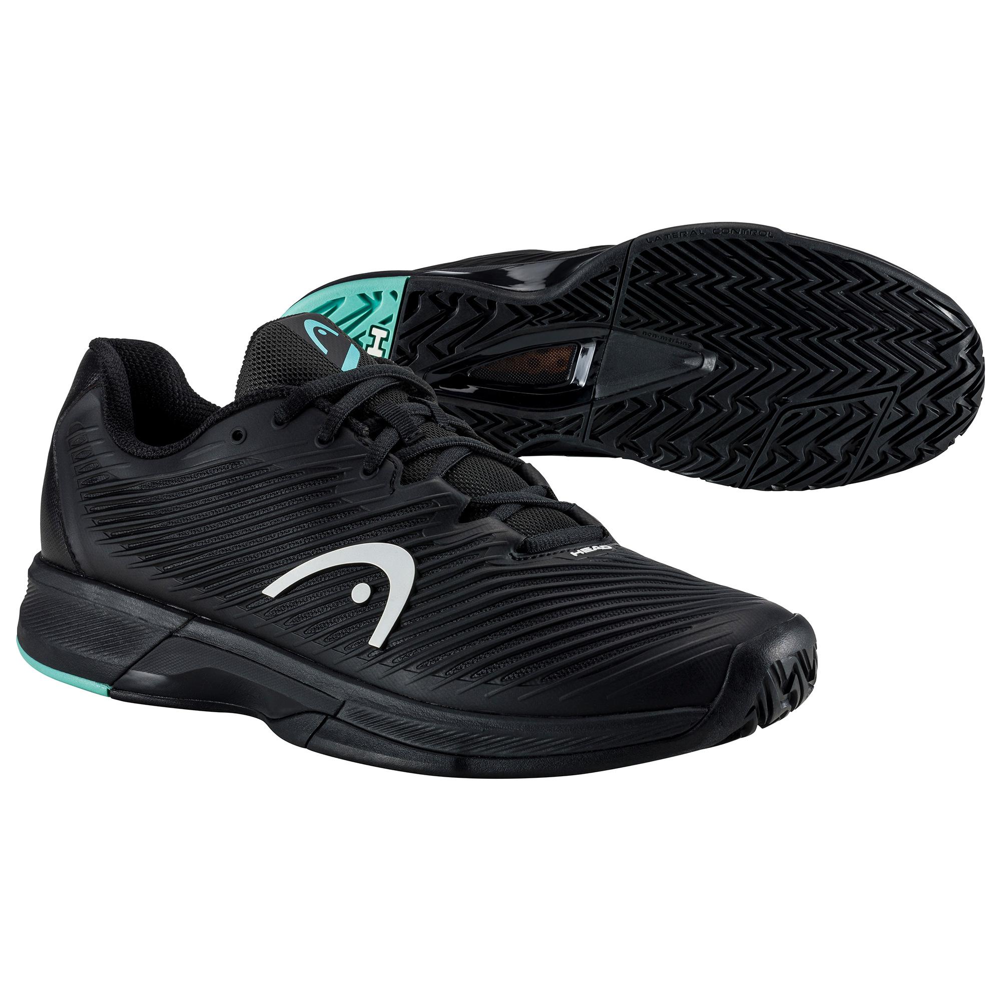 Head Mens Revolt Pro 4.0 Tennis Shoes - Black/Teal - Tennisnuts.com