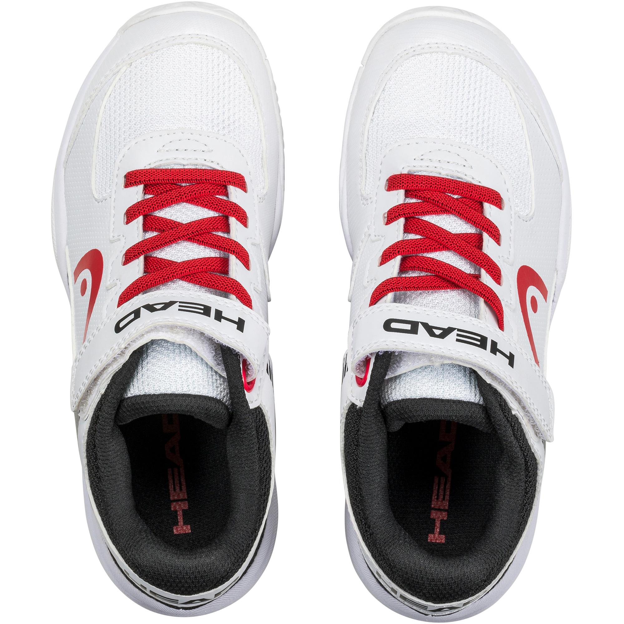 Head Kids Sprint 3.0 Velcro Tennis Shoes - White/Red - Tennisnuts.com