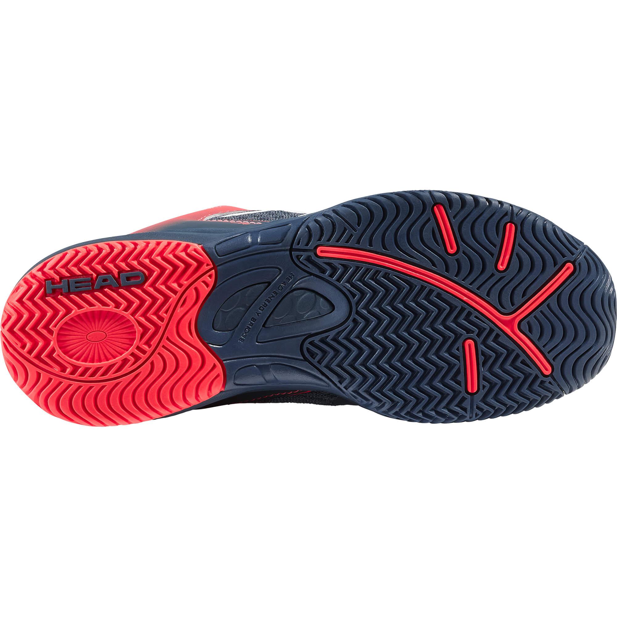 Head Kids Sprint 3.0 Tennis Shoes - Midnight Navy/Neon Red - Tennisnuts.com