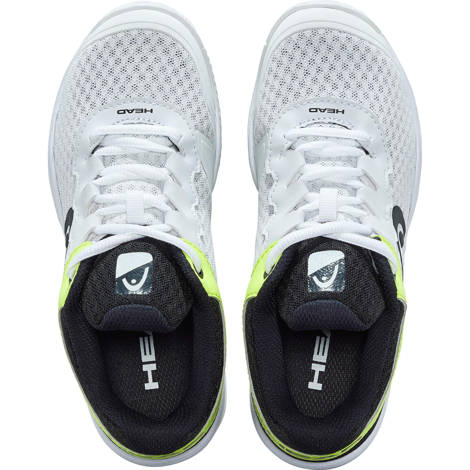 Head Kids Sprint 3.0 Tennis Shoes - White/Neon Yellow - Tennisnuts.com