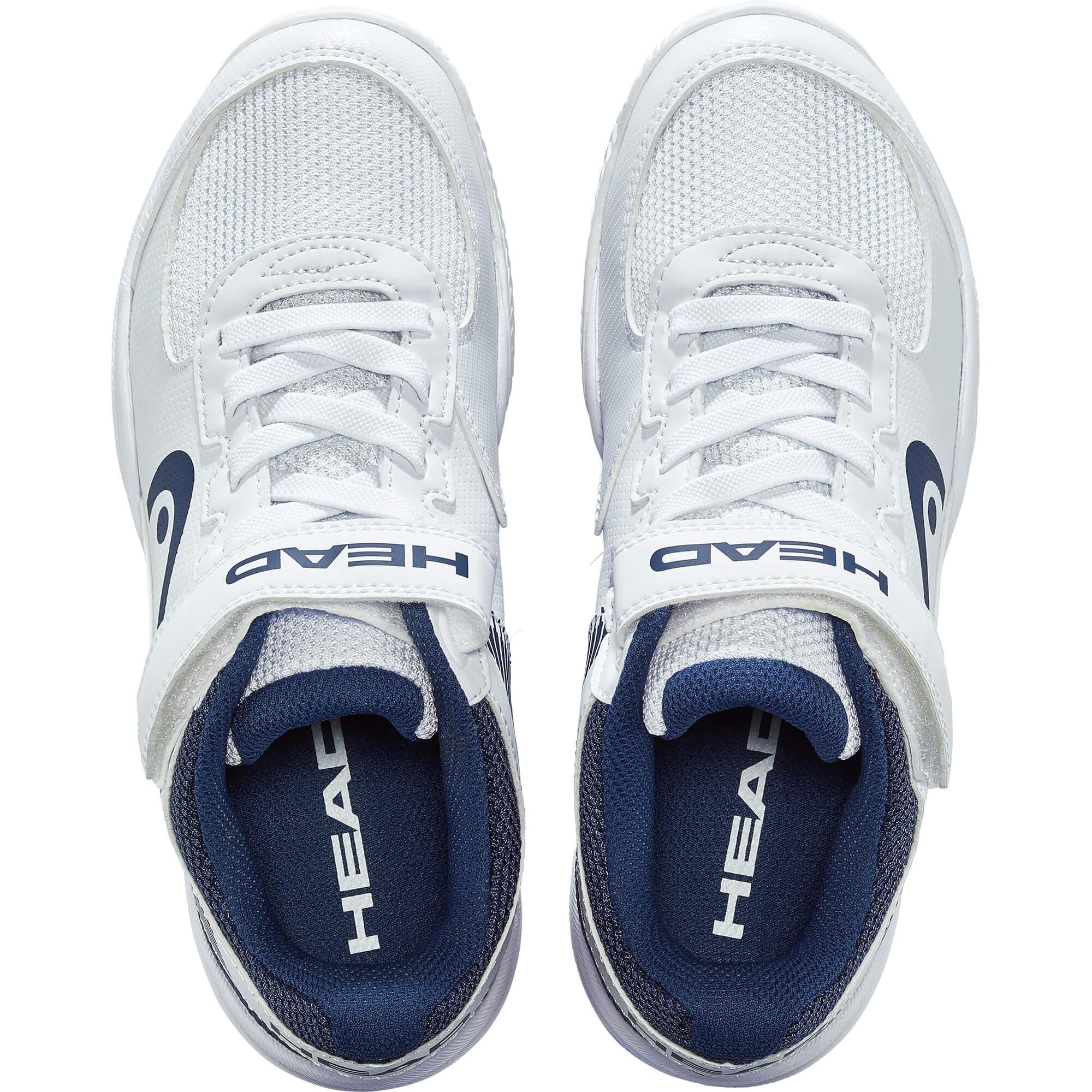 Head Kids Sprint 3.0 Velcro Tennis Shoes - White/Midnight Navy - Tennisnuts.com