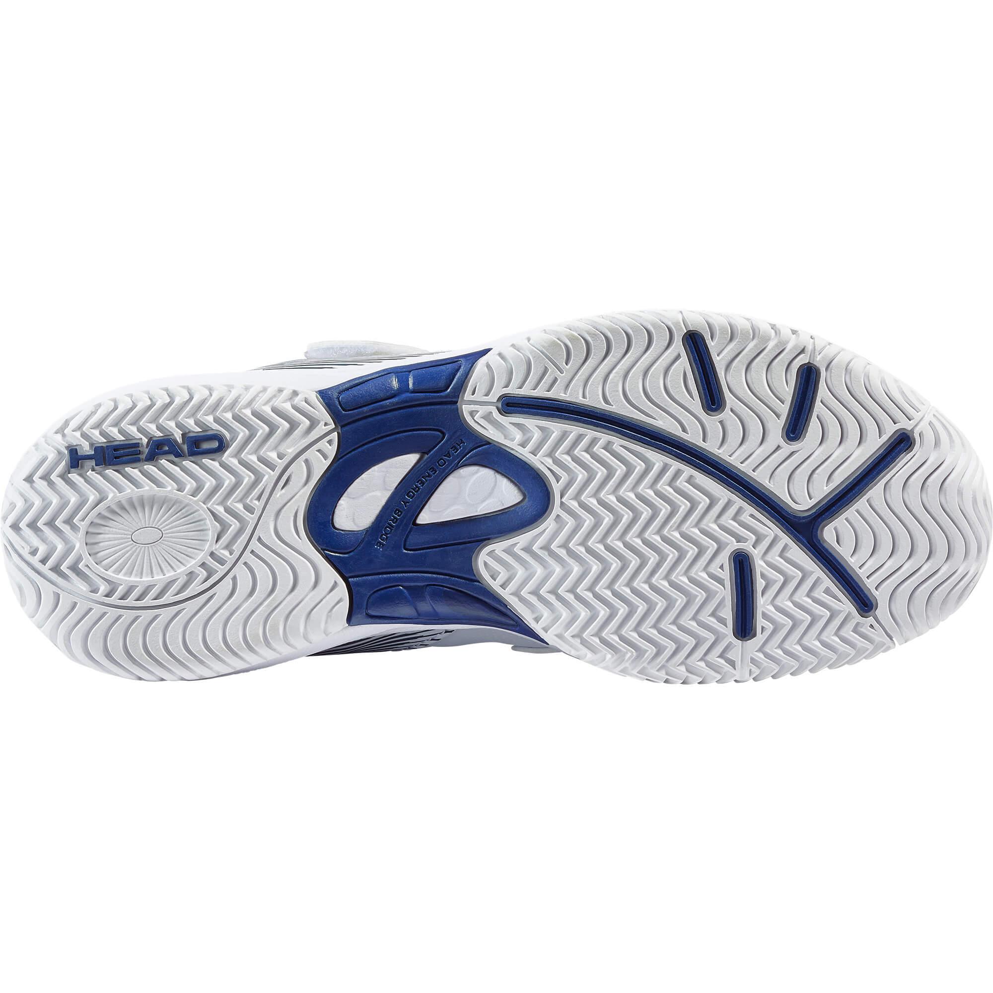 Head Kids Sprint 3.0 Velcro Tennis Shoes - White/Midnight Navy - Tennisnuts.com