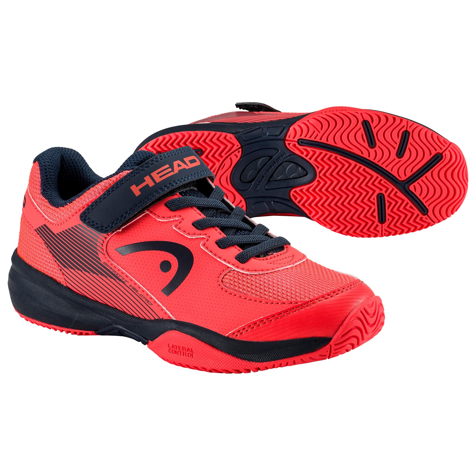 Head Kids Sprint 3.0 Velcro Tennis Shoes - Red/Black - Tennisnuts.com