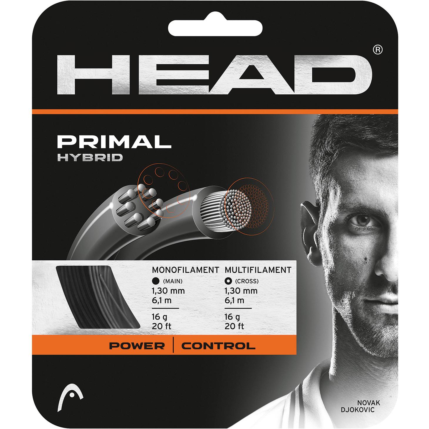 Head Primal Hybrid Tennis String Set - Black & Grey - Tennisnuts.com