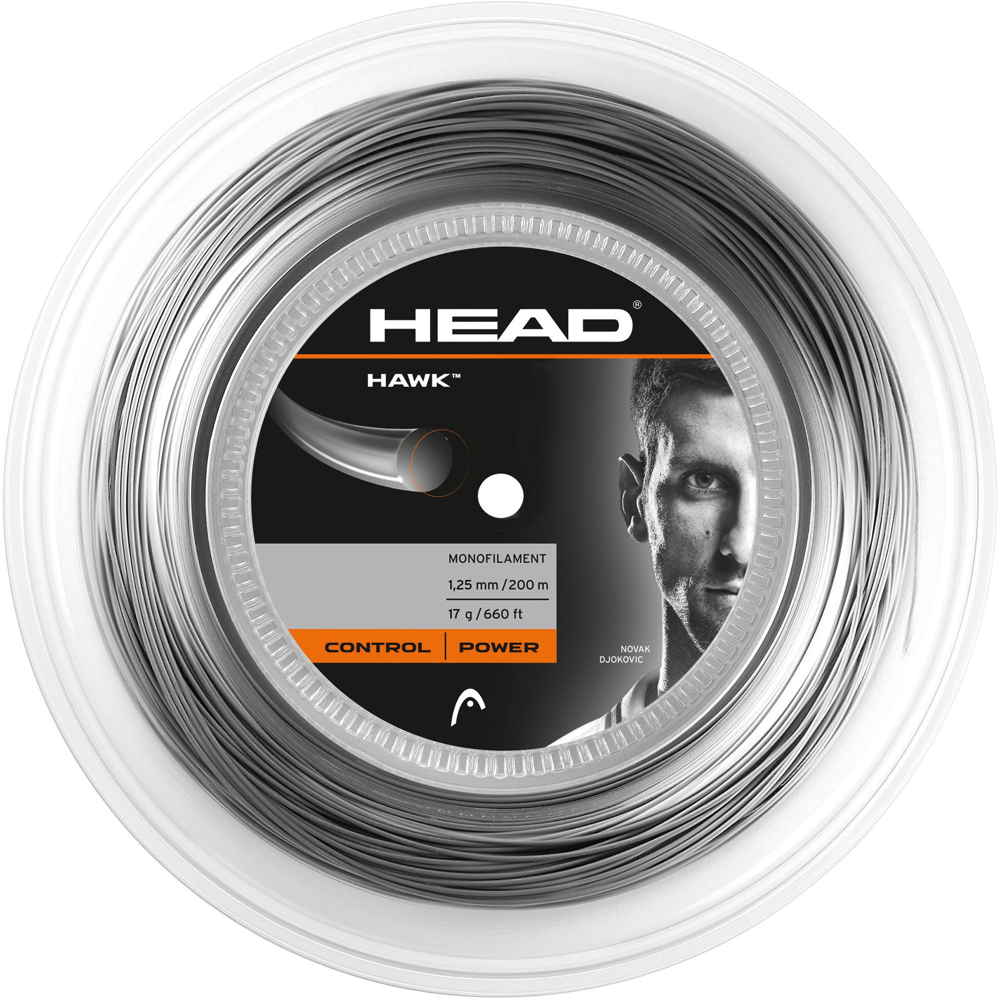 Head Hawk 200m Tennis String Reel - Platinum Grey - Tennisnuts.com