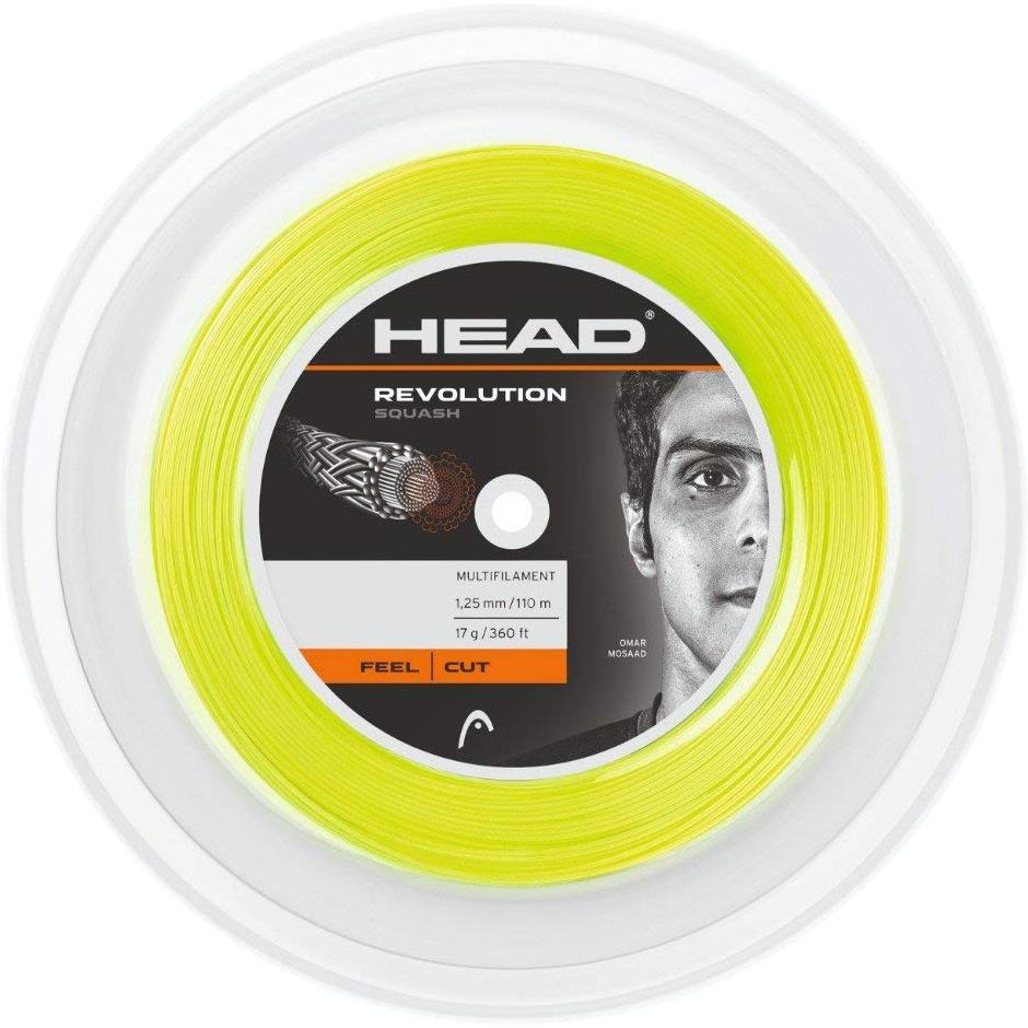 Head Revolution 110m Squash String Reel - Yellow - Tennisnuts.com