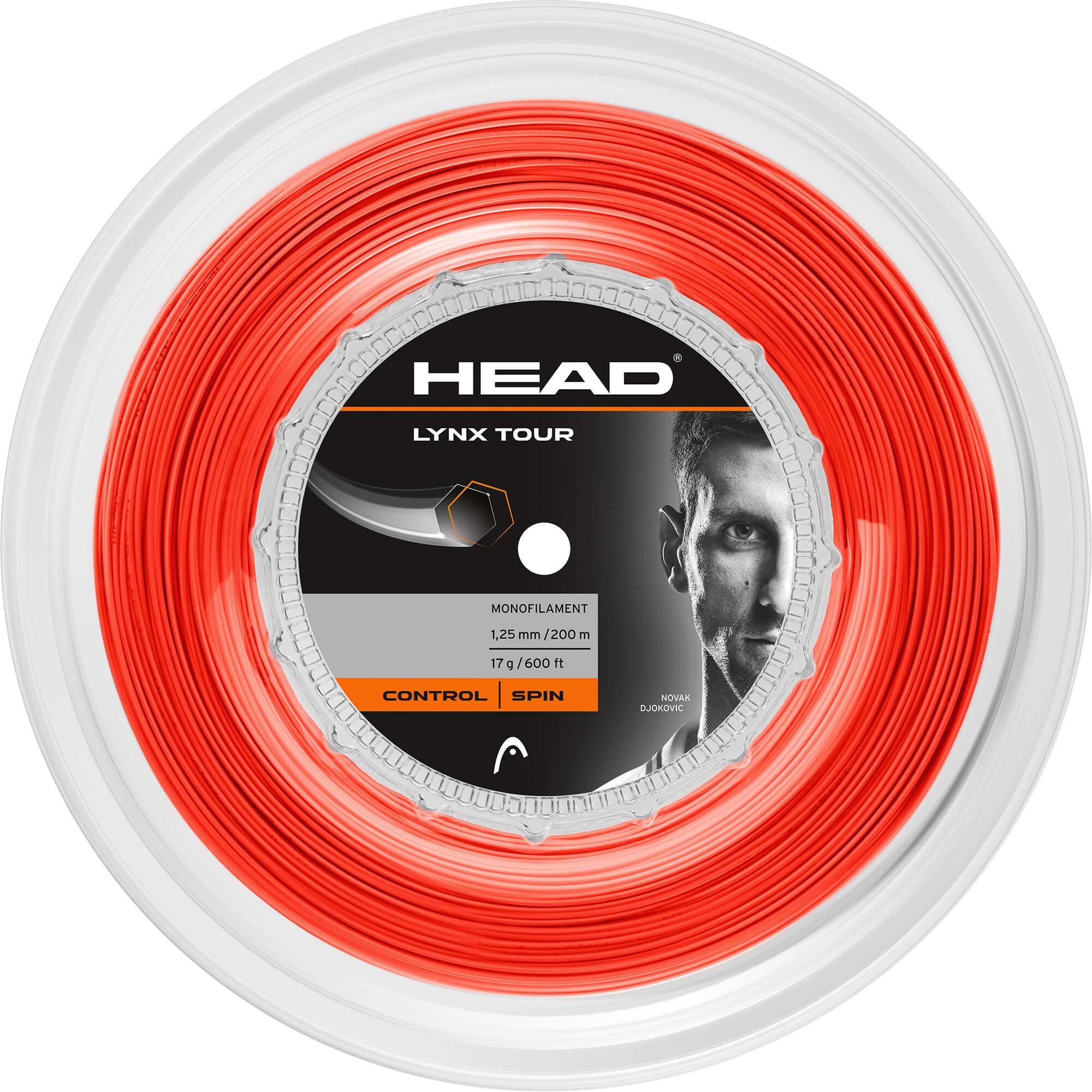Head Lynx Tour 200m Tennis String Reel - Orange - Tennisnuts.com