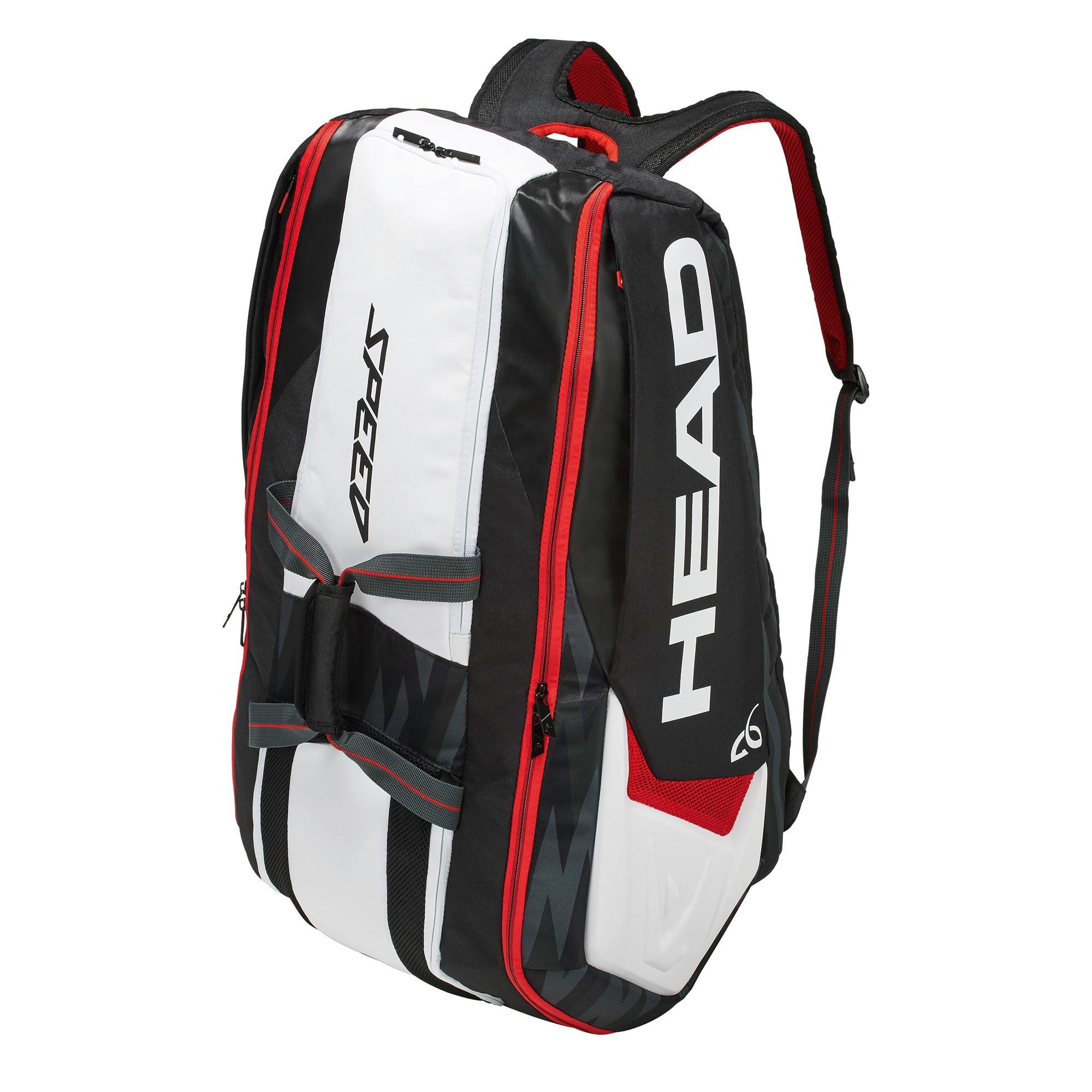 Head Djokovic Monstercombi 12 Racket Bag - Black/White - Tennisnuts.com