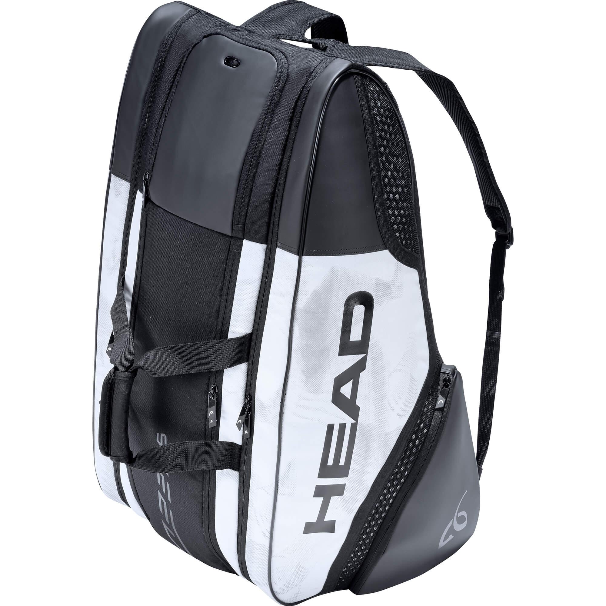 Head Djokovic Monstercombi 12 Racket Bag - White/Black - Tennisnuts.com