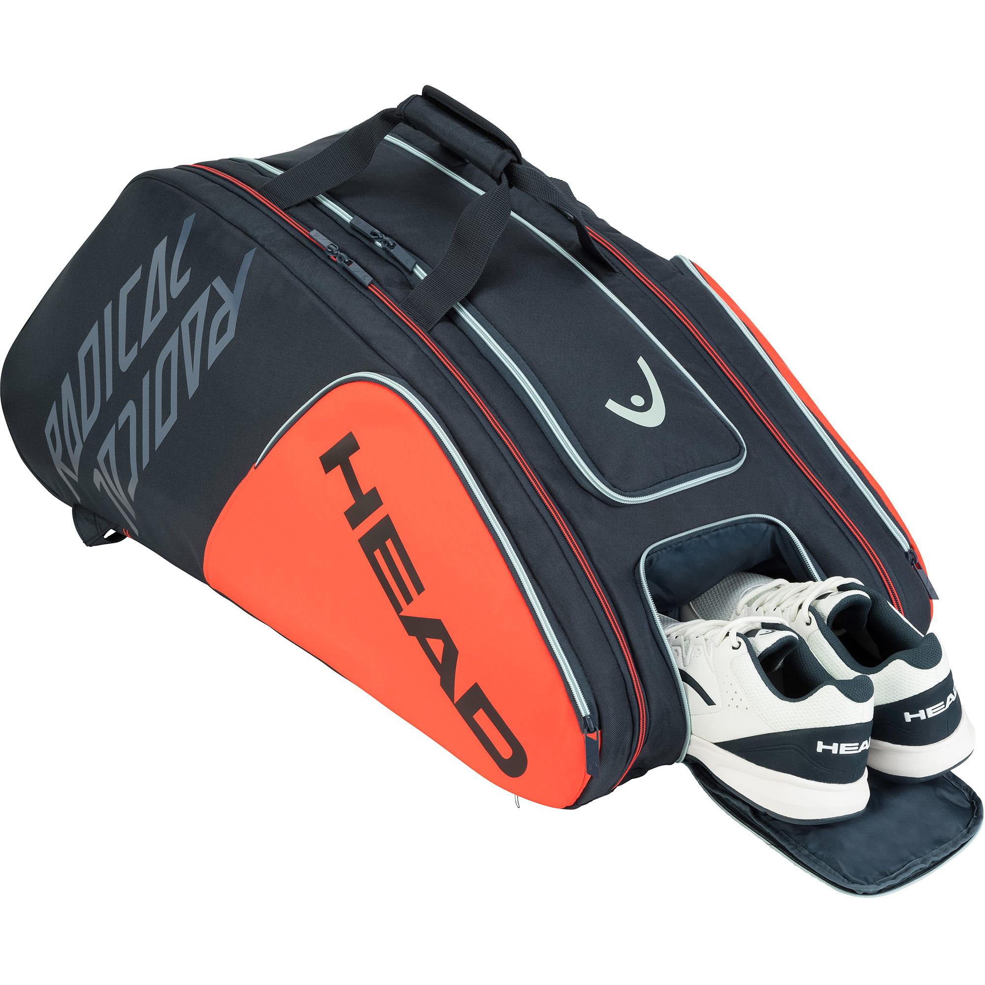 Head Radical Monstercombi 12 Racket Bag - Orange/Grey - Tennisnuts.com