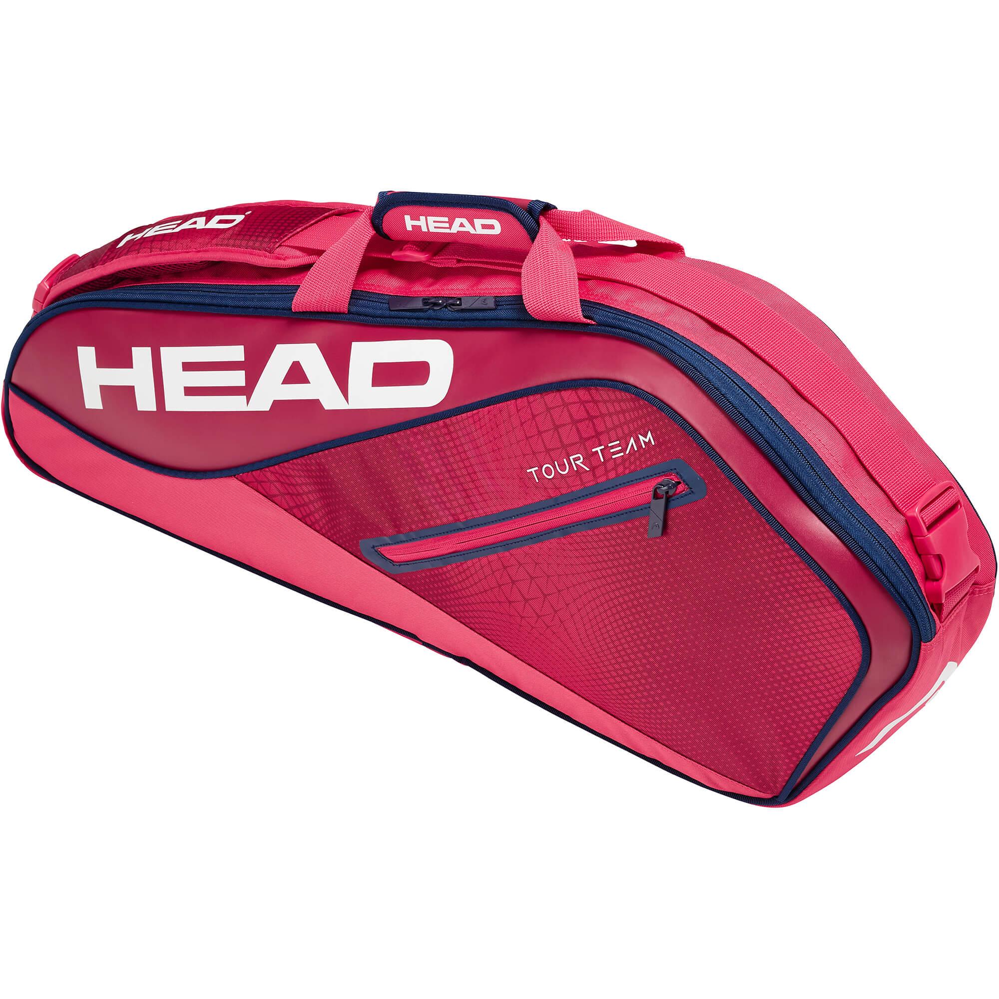 Head Tour Team Pro 3 Racket Bag - Raspberry/Navy - Tennisnuts.com