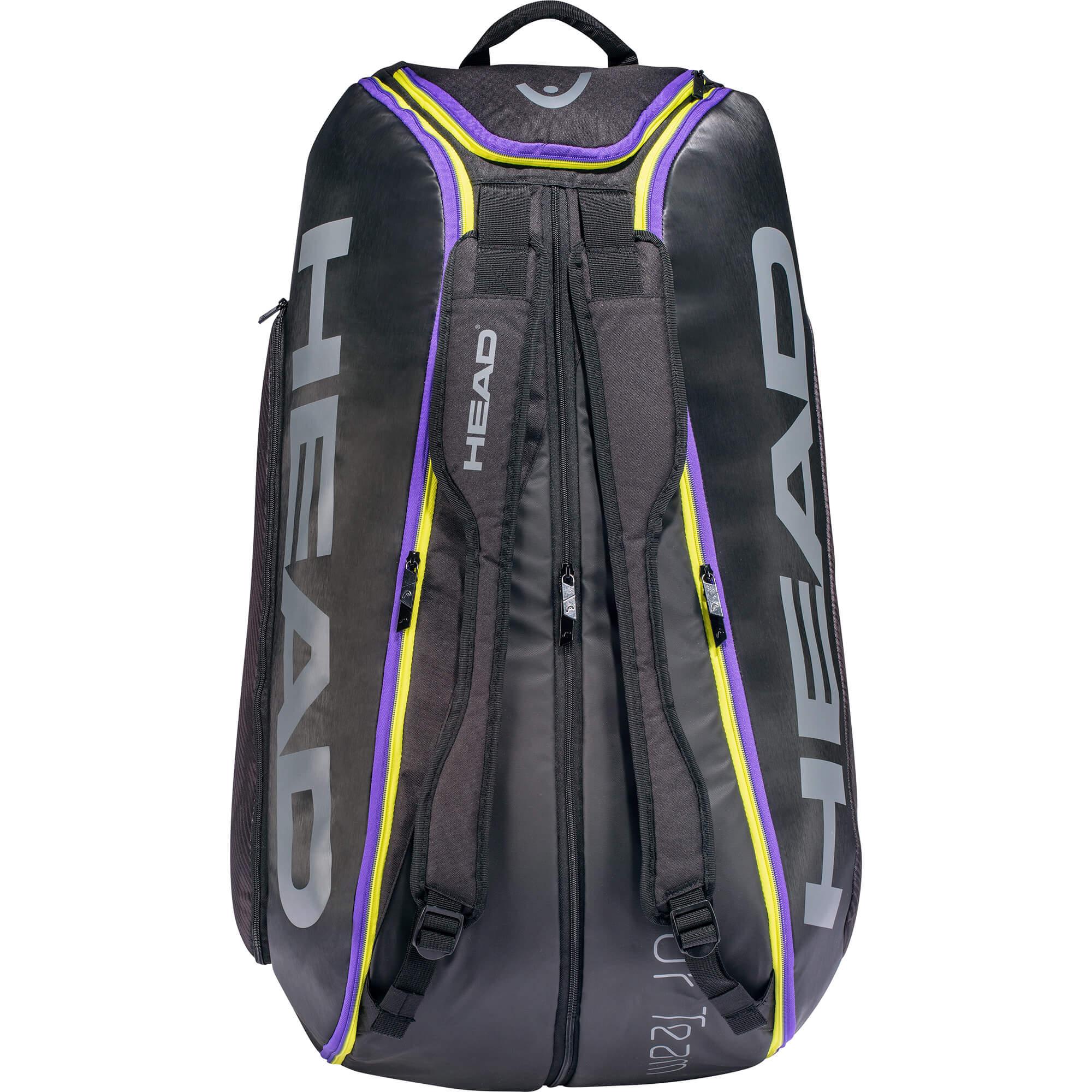 Head Tour Team Monstercombi 12 Racket Bag - Black/Purple/Yellow ...