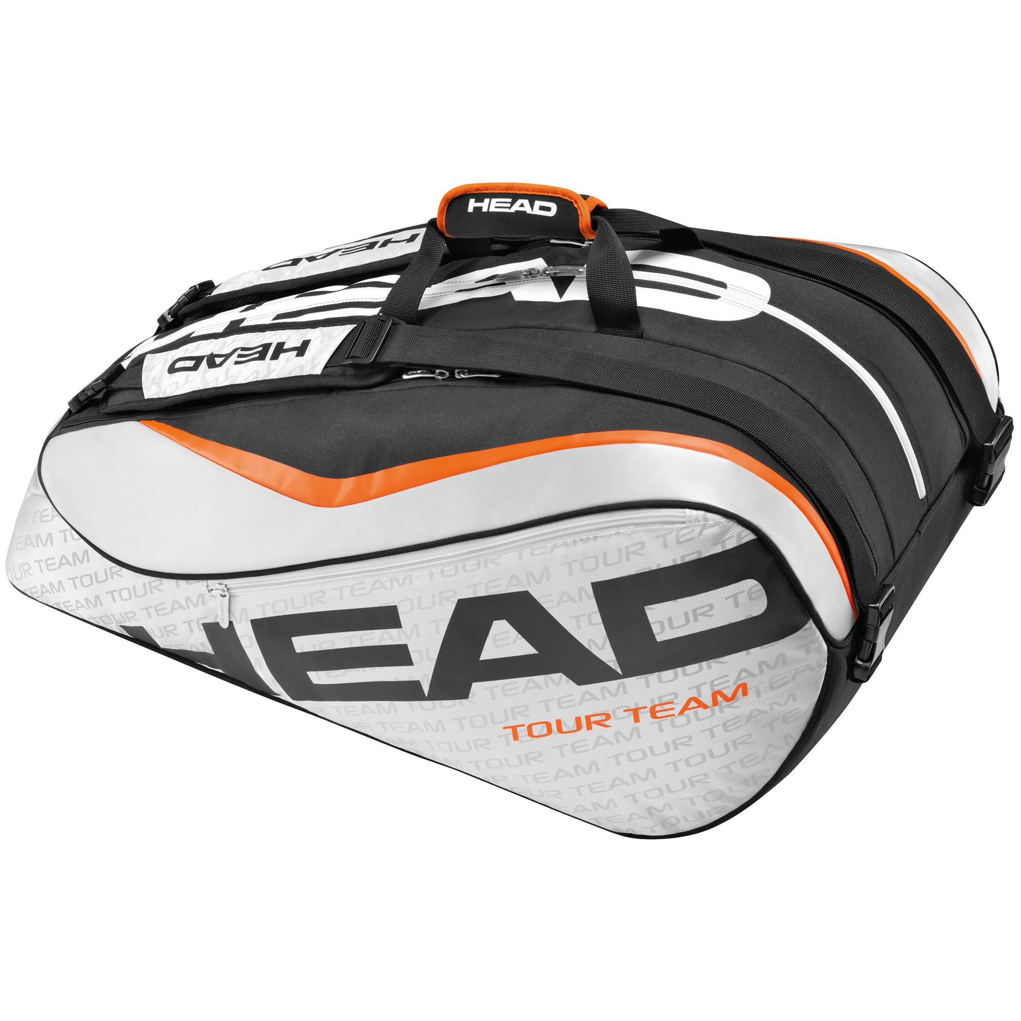 Head Tour Team Monstercombi 12 Racket Bag - Silver/Black - Tennisnuts.com