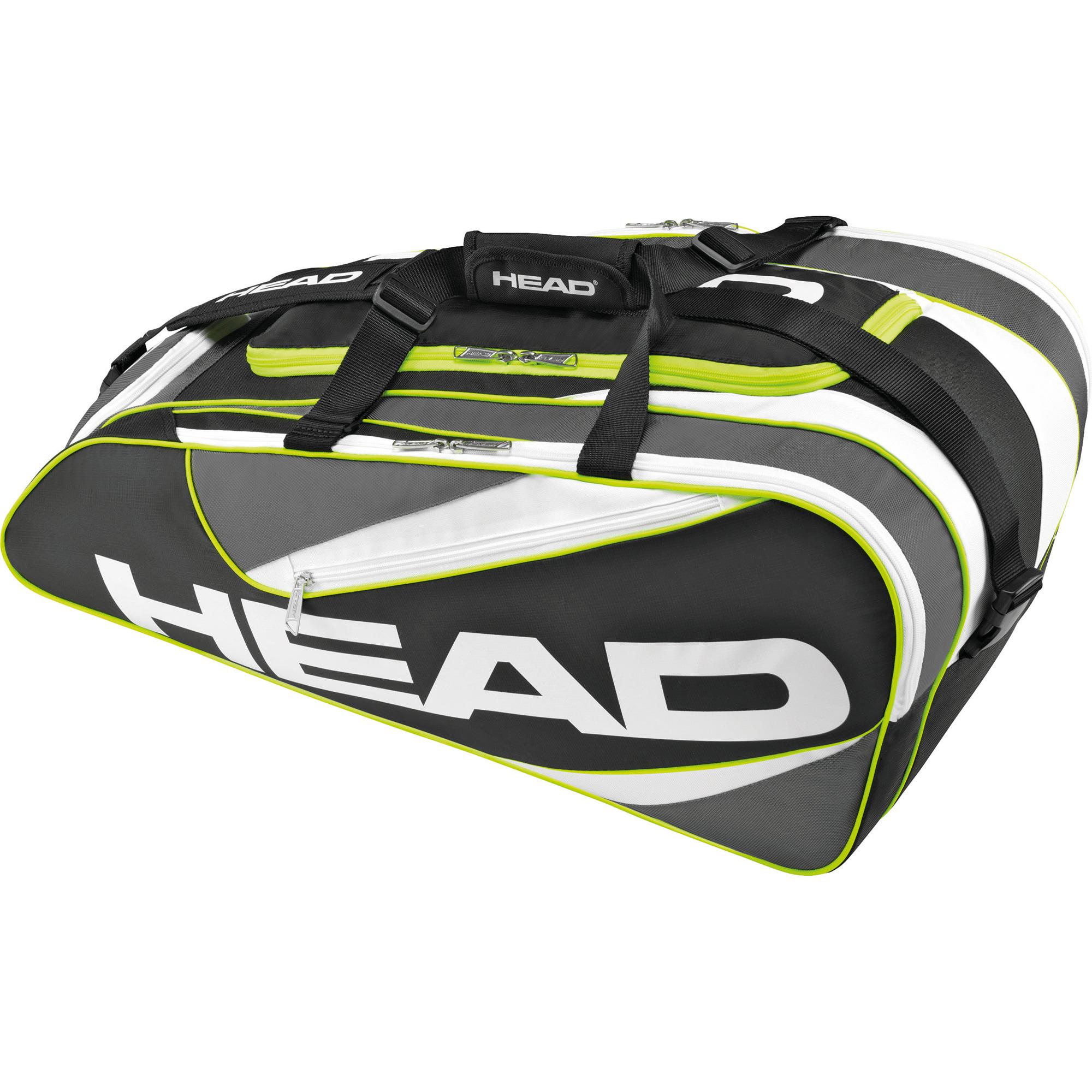 Head Elite All Court Racket Bag - Black/Anthracite - Tennisnuts.com